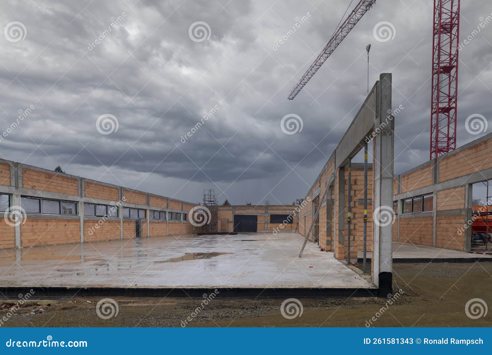 A shell of a new building stock image. Image of shell - 261581343