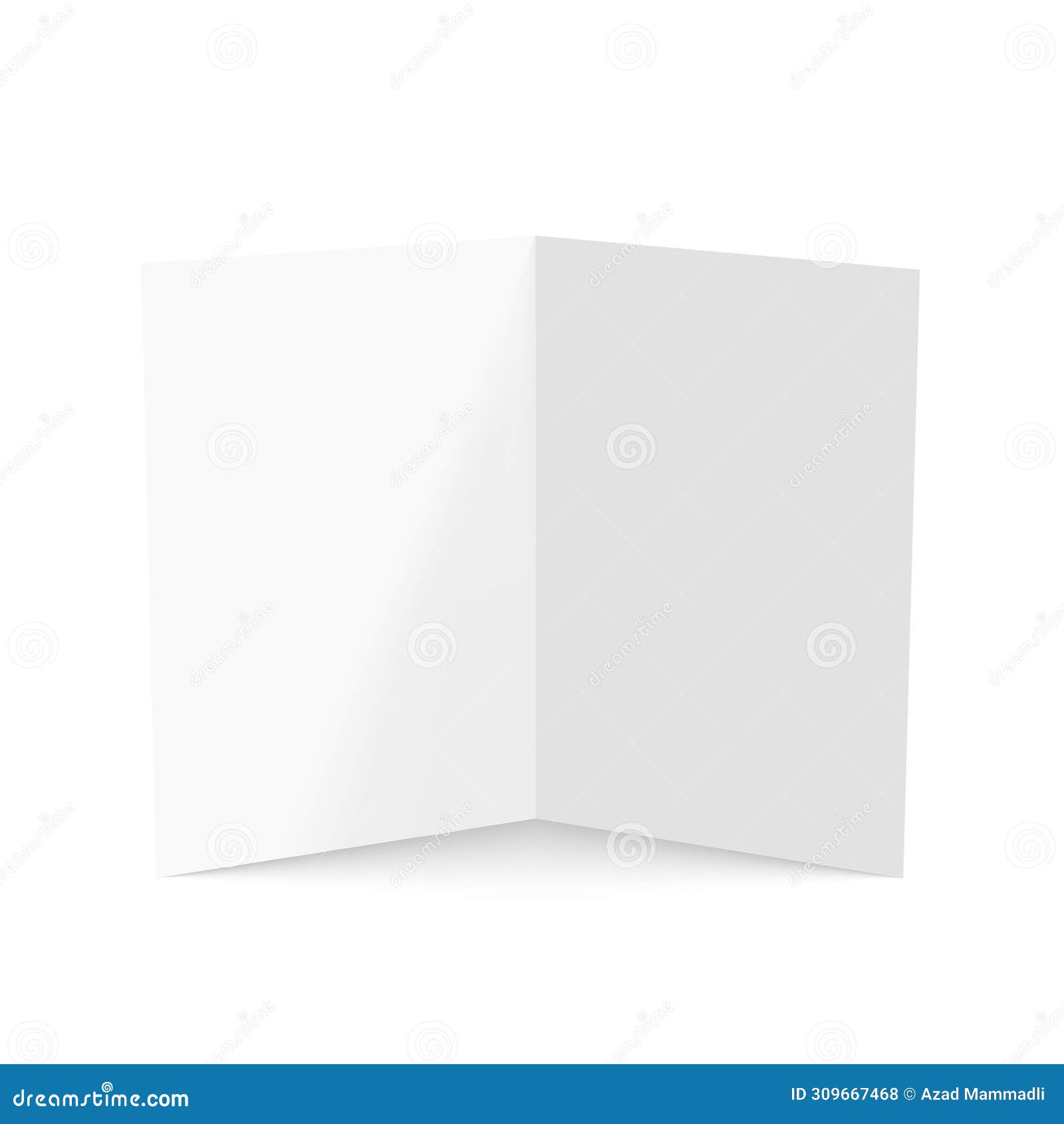 A4 Half-fold Blank Template Design. Flyer with Copy Space Stock Vector ...