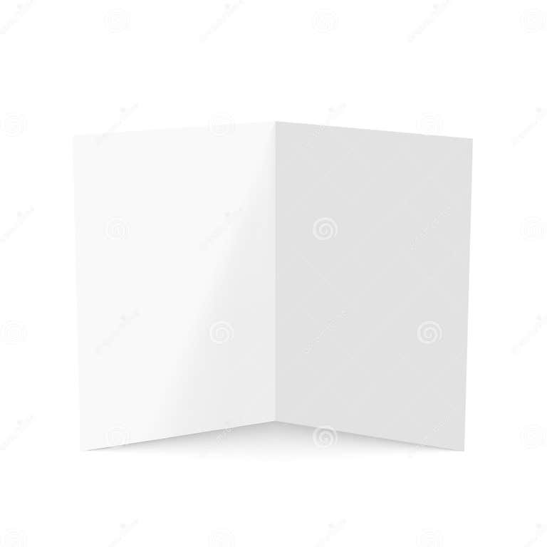 A4 Half-fold Blank Template Design. Flyer with Copy Space Stock Vector ...