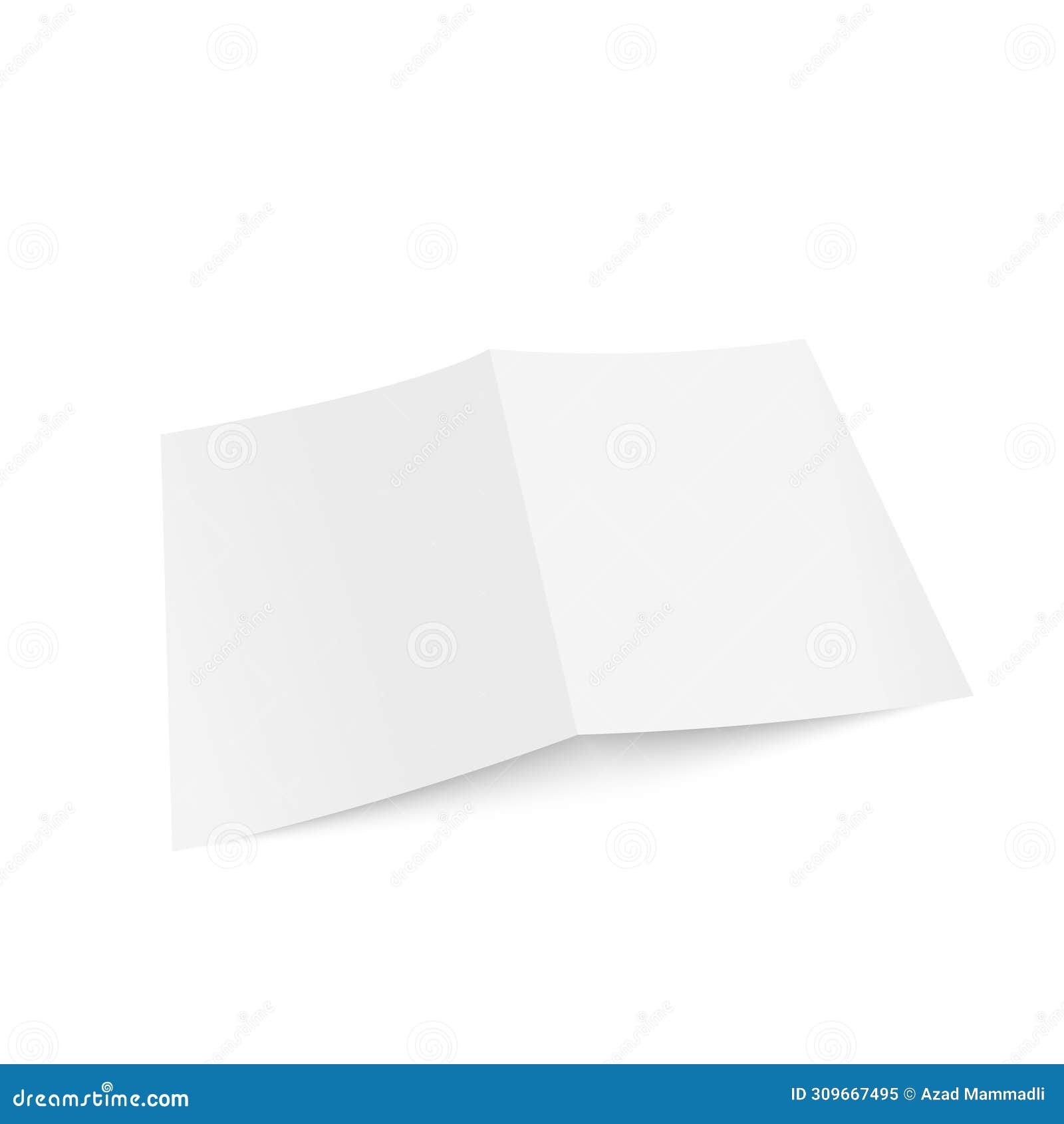 A4 Half-fold Blank Template Design. Flyer with Copy Space Stock Vector ...