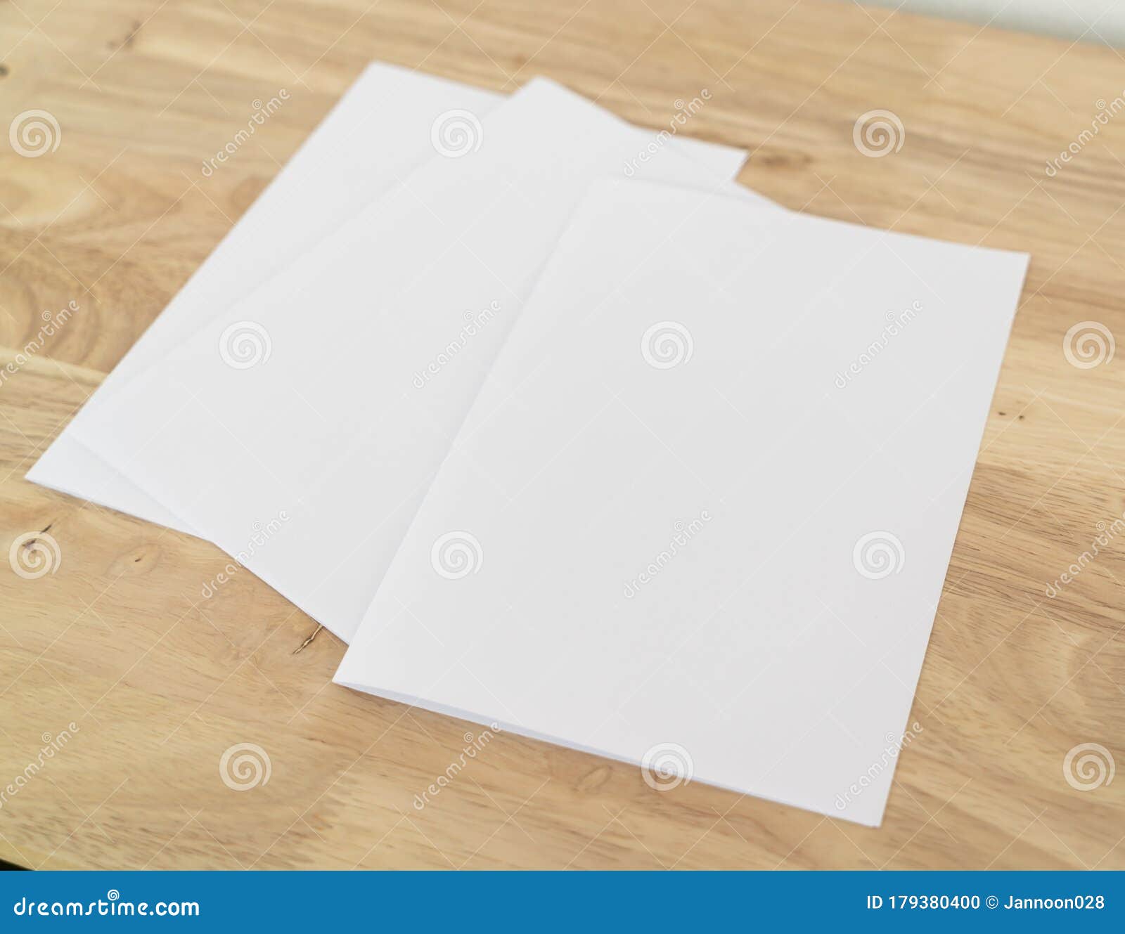 A4 Half-fold Brochure Blank White Template For Mock Up And Presentation ...