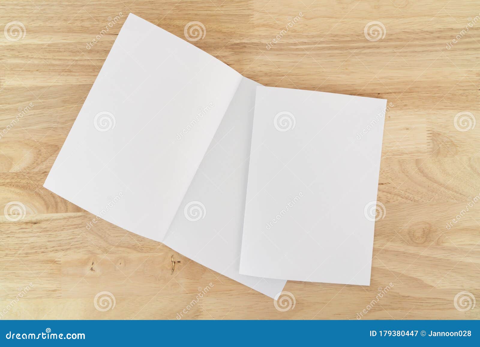 Half-fold Horizontal Brochure Blank White Template For Mock Up And ...