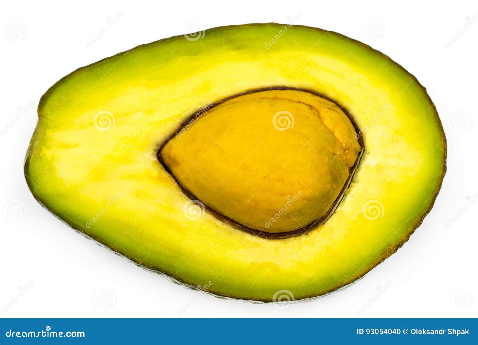 Half of Fresh Avocado Isolated on White Stock Photo - Image of ...