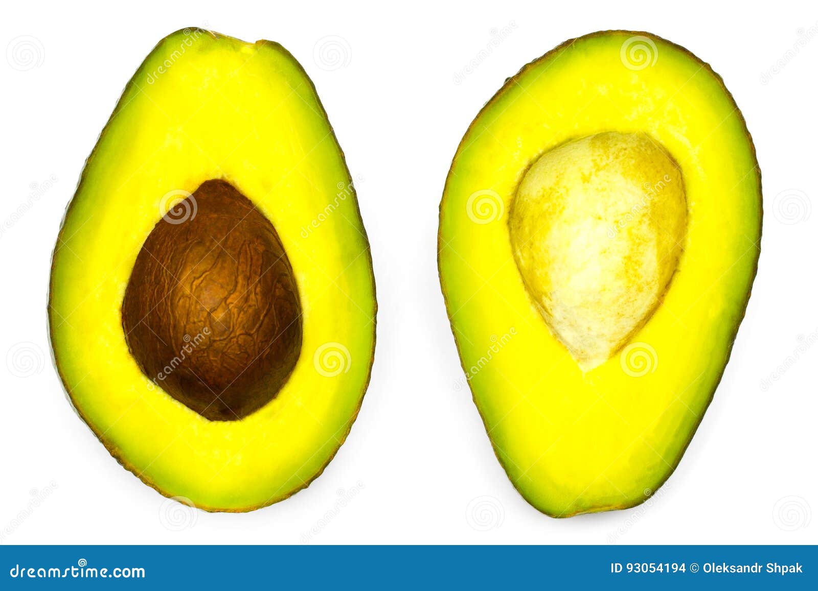 Half of Fresh Avocado Isolated on White Stock Photo - Image of bumpy ...