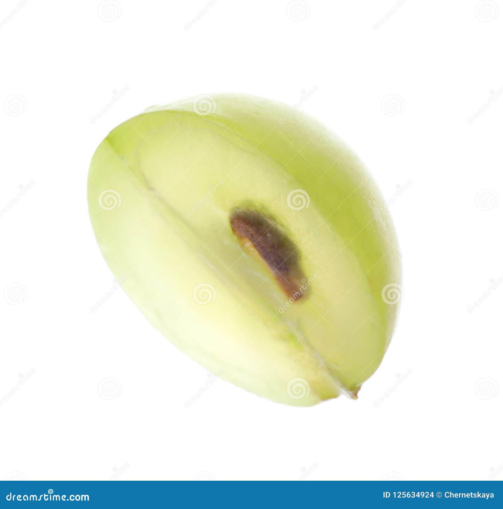 Half of fresh green grape stock photo. Image of autumn - 125634924