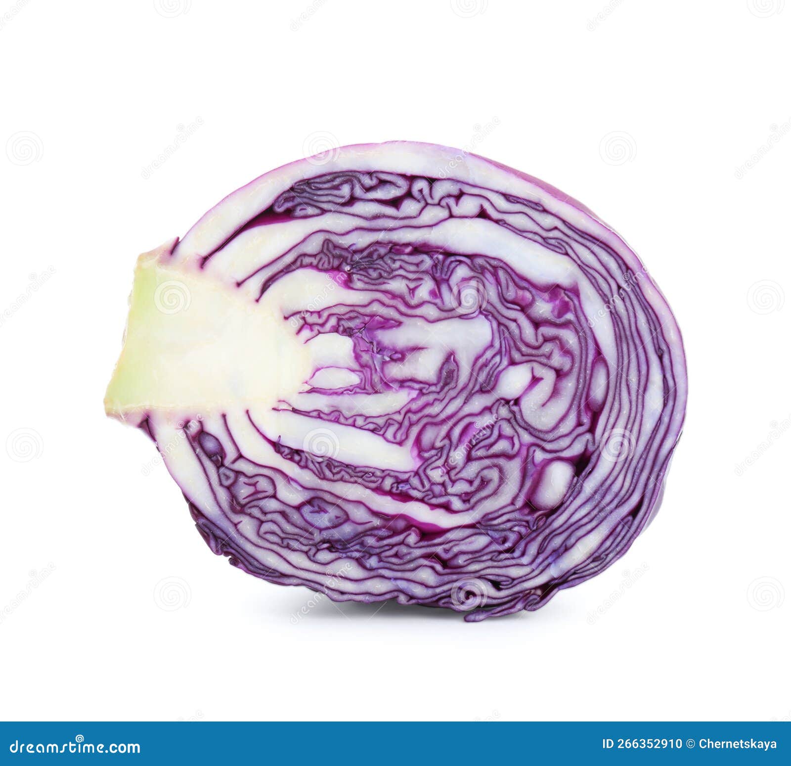 Half of Fresh Red Cabbage Isolated on White Stock Photo - Image of meal ...