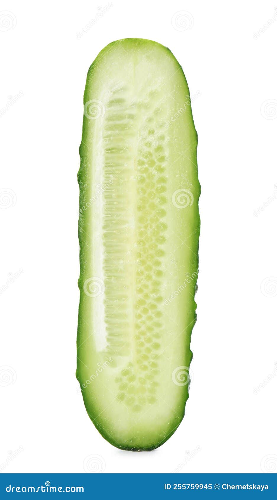 Half of Fresh Ripe Cucumber on White Background Stock Image - Image of ...