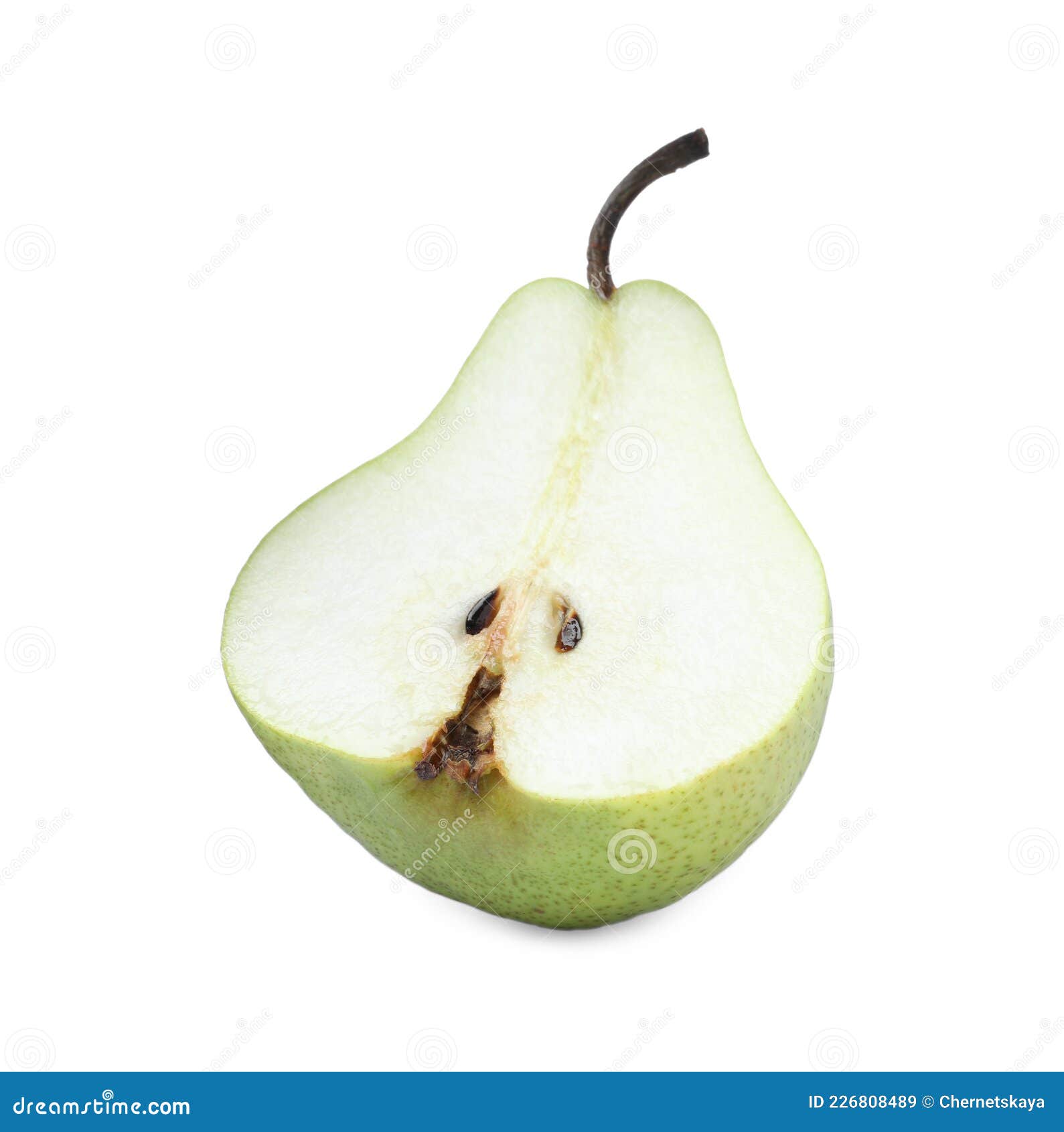 Half of Fresh Ripe Pear Isolated on White Stock Image - Image of ...