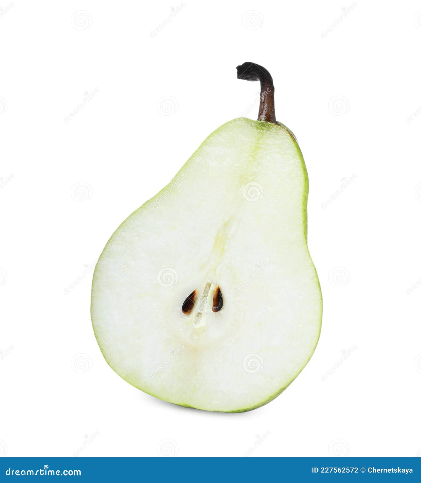 Half of Fresh Ripe Pear Isolated on White Stock Photo - Image of fruit ...