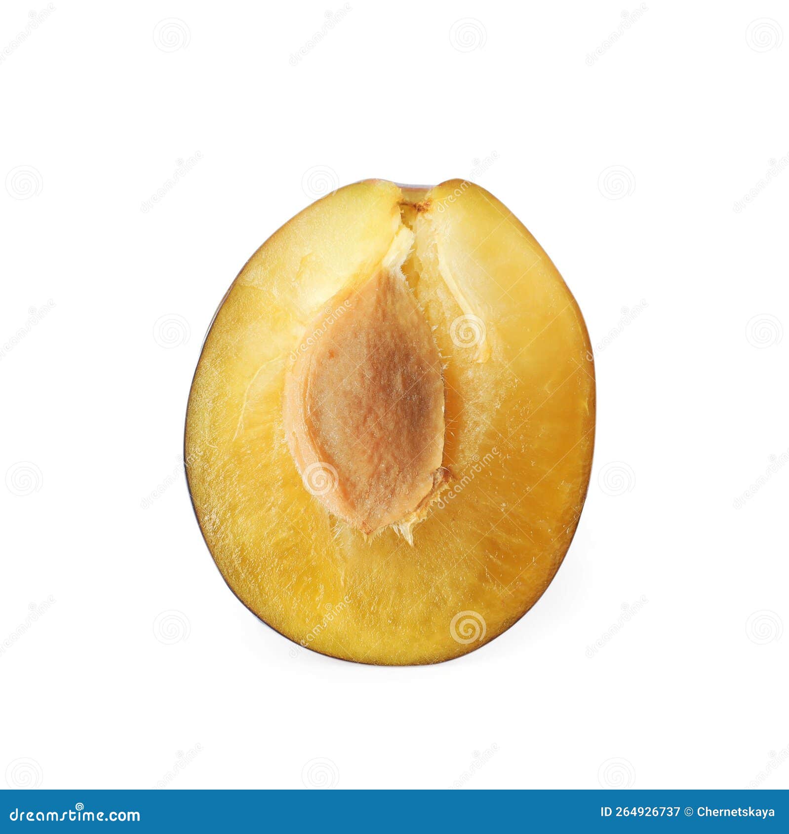Half of Fresh Ripe Plum Isolated on White Stock Image - Image of ...