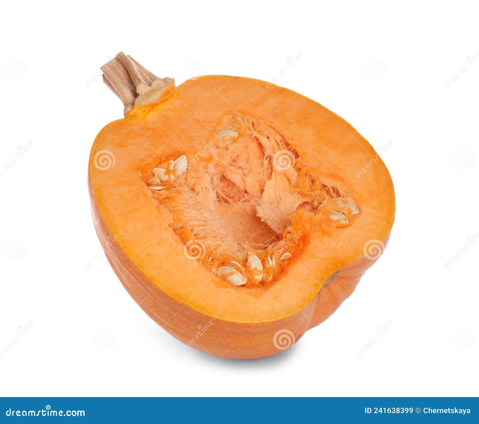 Half of Fresh Ripe Pumpkin Isolated on White Stock Image - Image of ...
