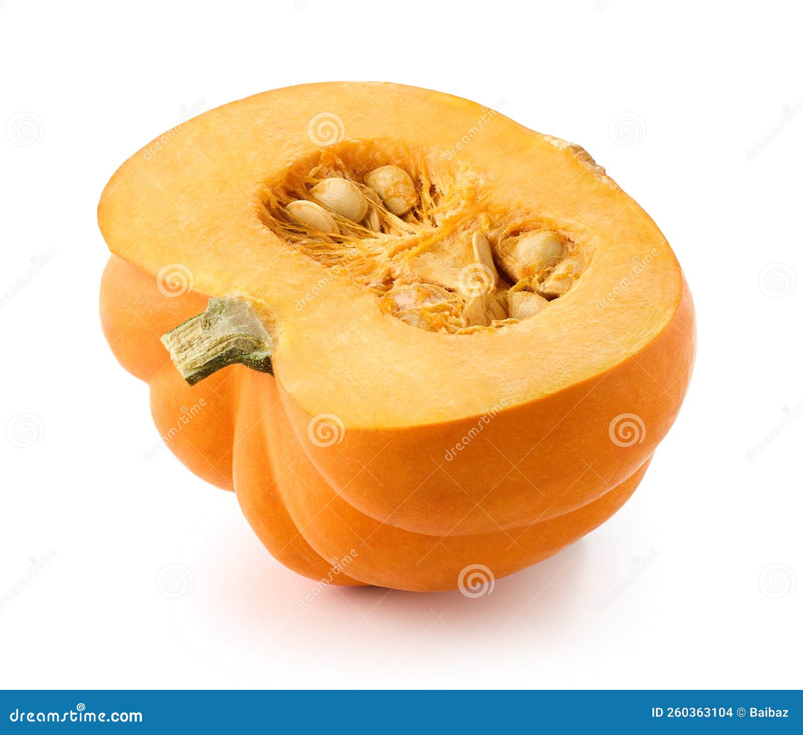 Half of fresh ripe pumpkin stock photo. Image of october - 260363104