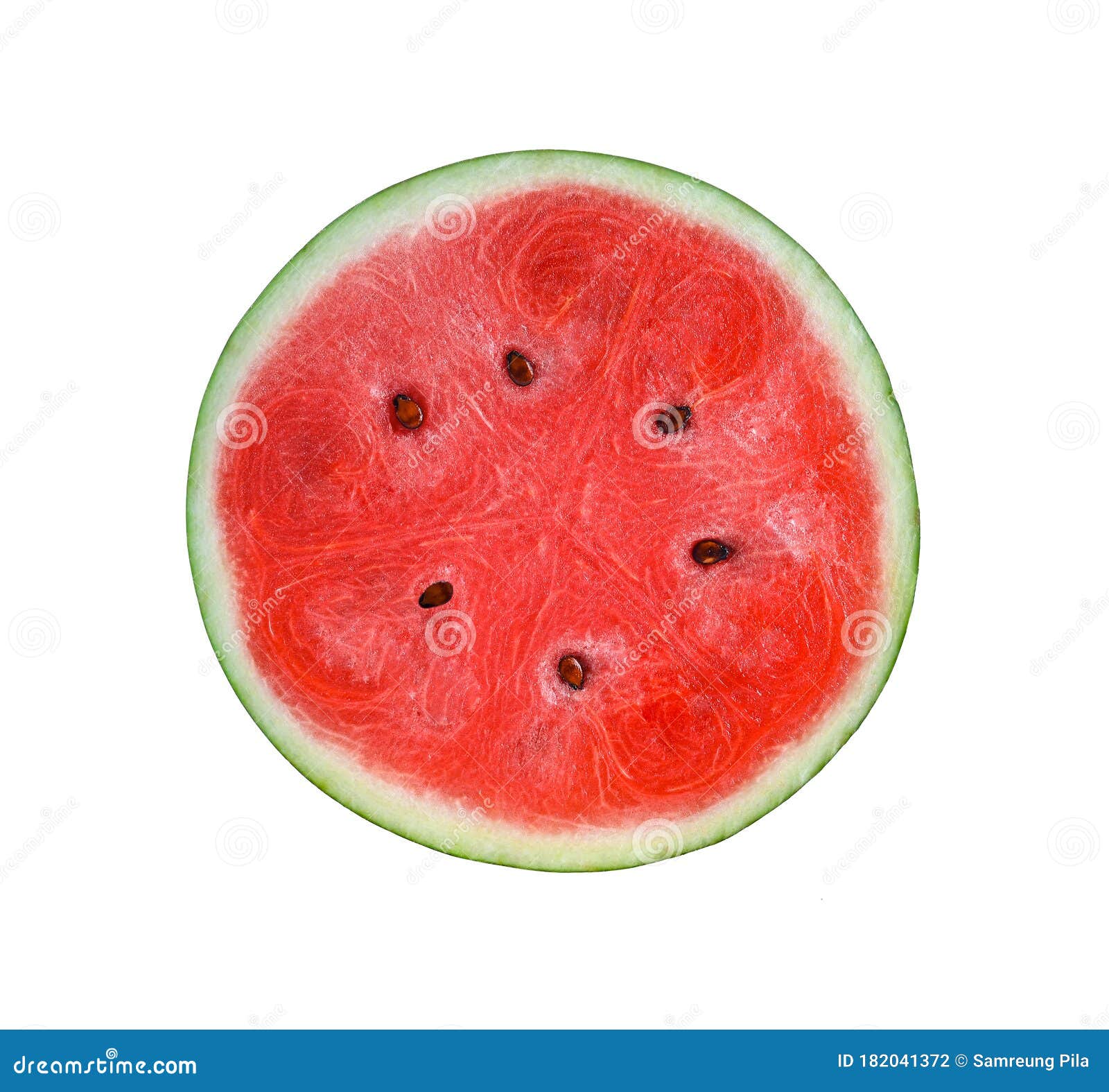 A Half of Fresh Watermelon Isolated on White Background Stock Photo ...