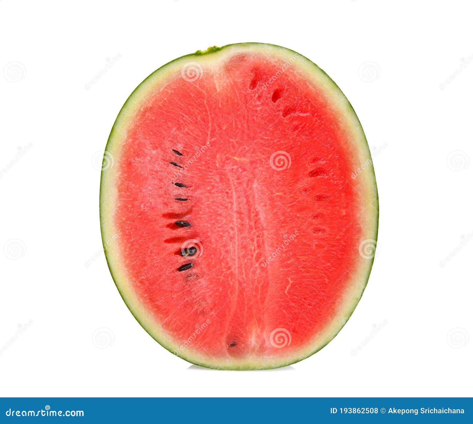 A Half of Fresh Watermelon Isolated on White Background Stock Photo ...