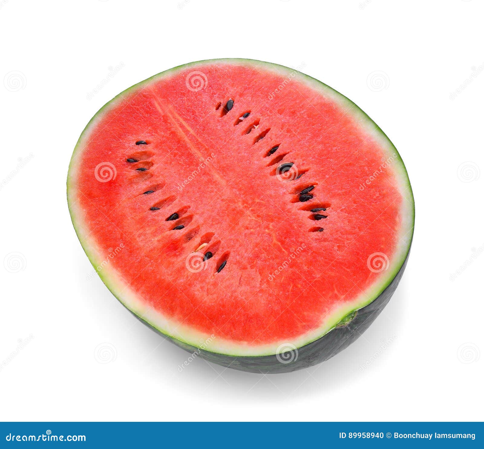 Half of Fresh Watermelon Isolated on White Stock Photo - Image of ...