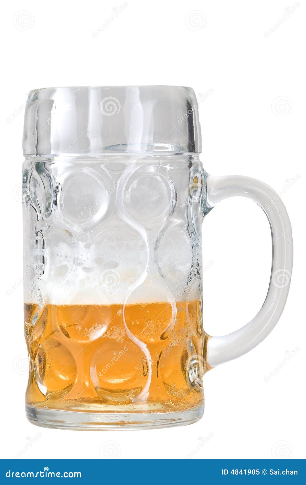 A half full beer glass stock image. Image of alcohol, litre - 4841905