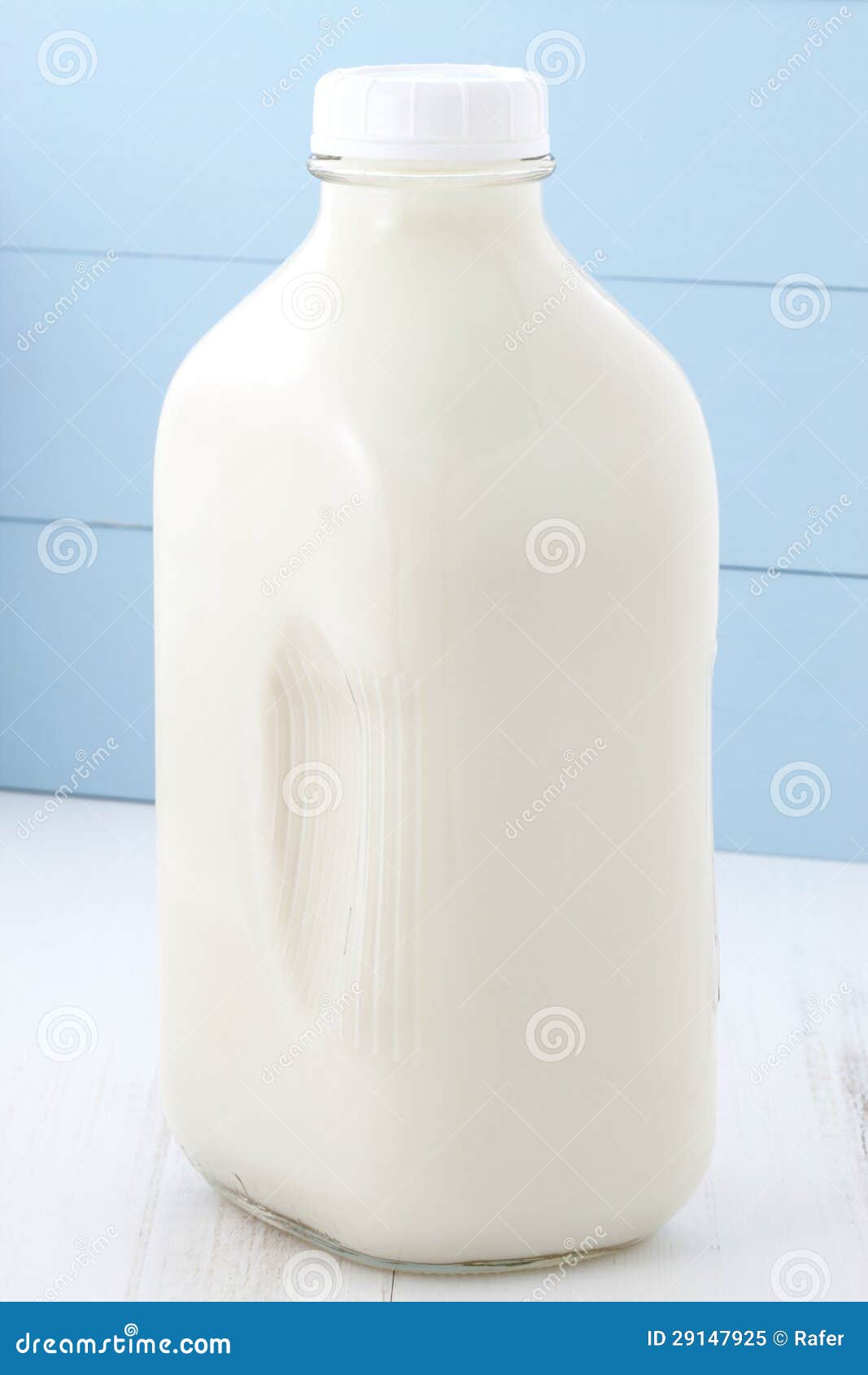 Gallon Milk Bottle With Blue Cap Isolated On White Royalty-Free Stock ...