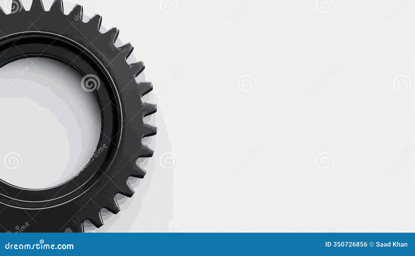 Half Gear Cogwheel Template with Copy Space for Mechanical Designs ...