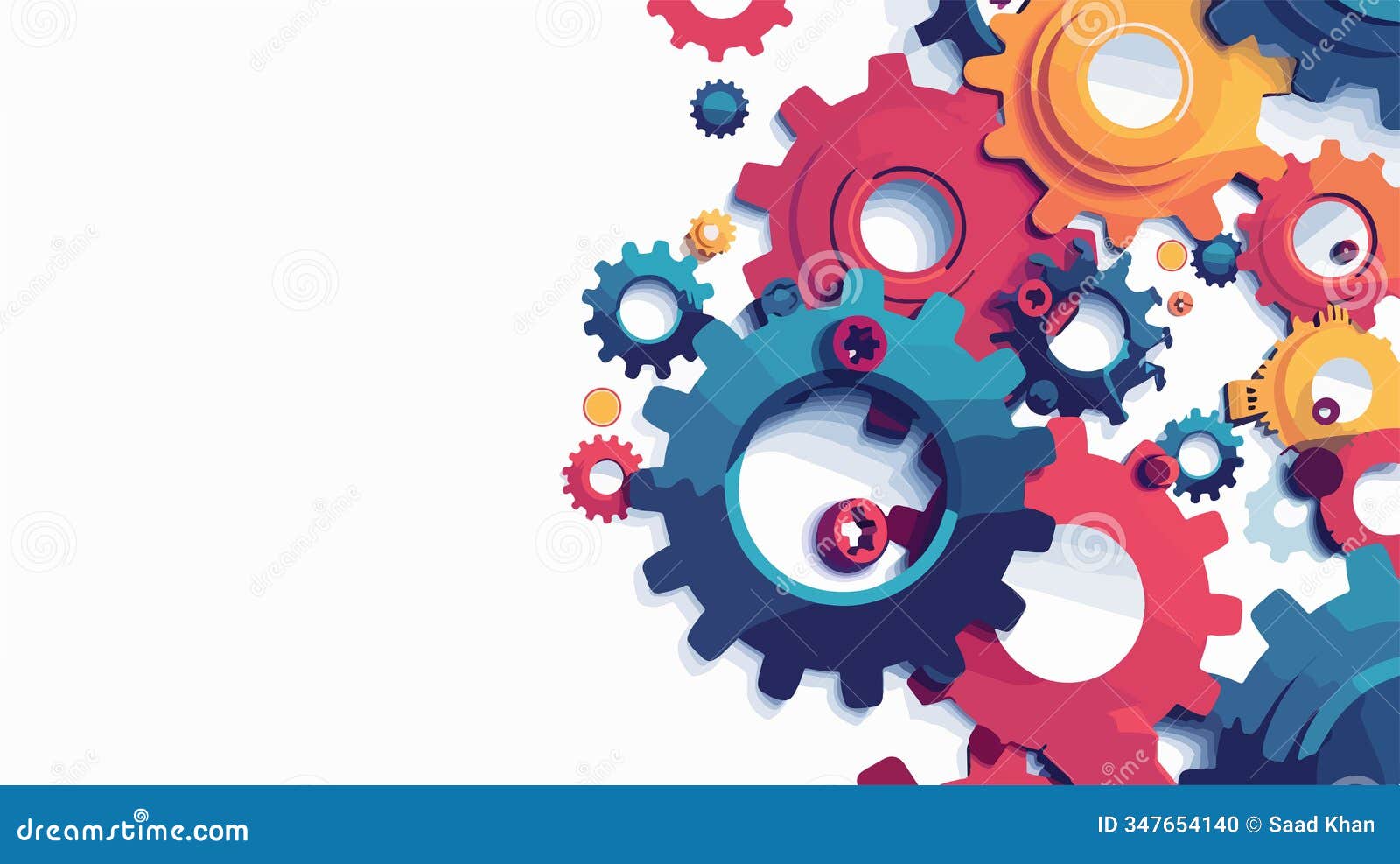 Half Gear Cogwheel Template with Copy Space for Mechanical Designs ...