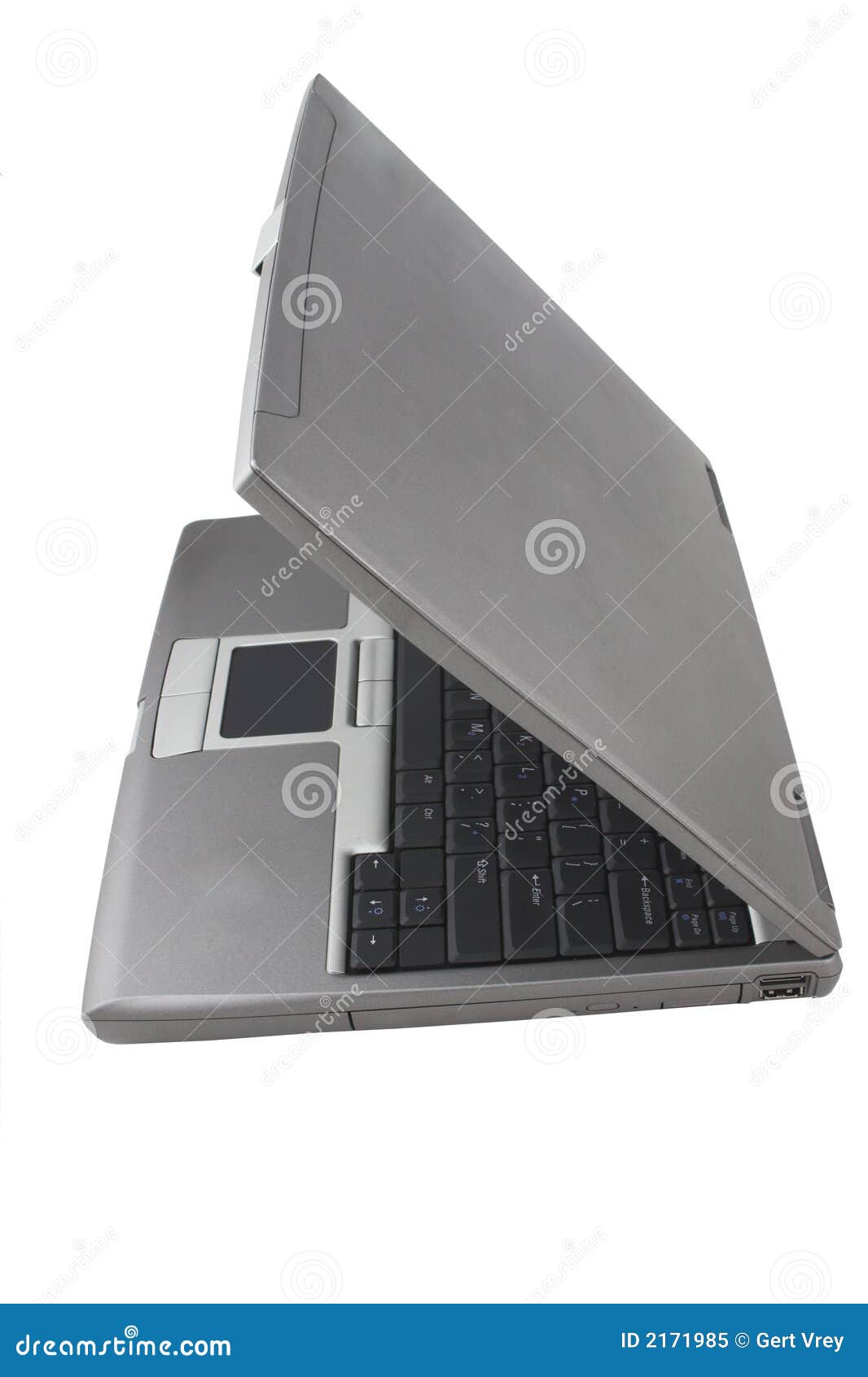 Half gesloten Laptop stock afbeelding. Image of nieuw - 2171985