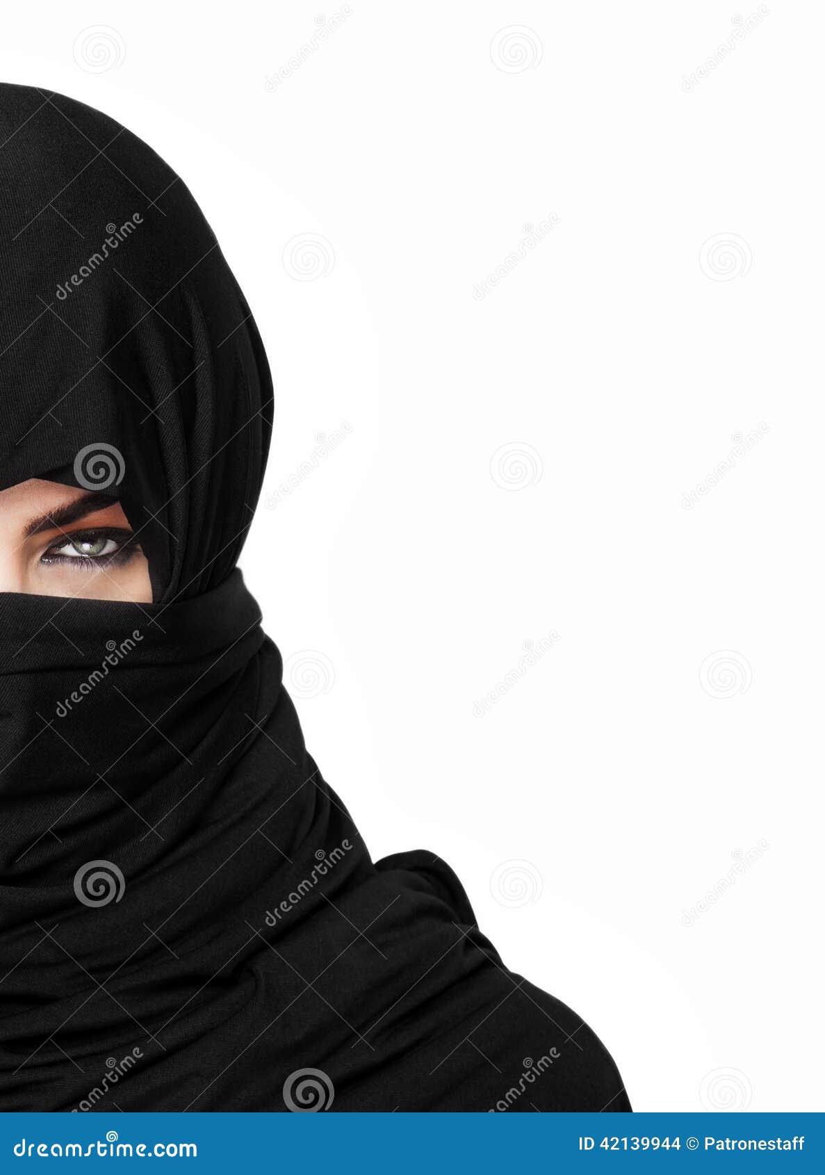 Half girl wearing a burqa stock photo. Image of close - 42139944
