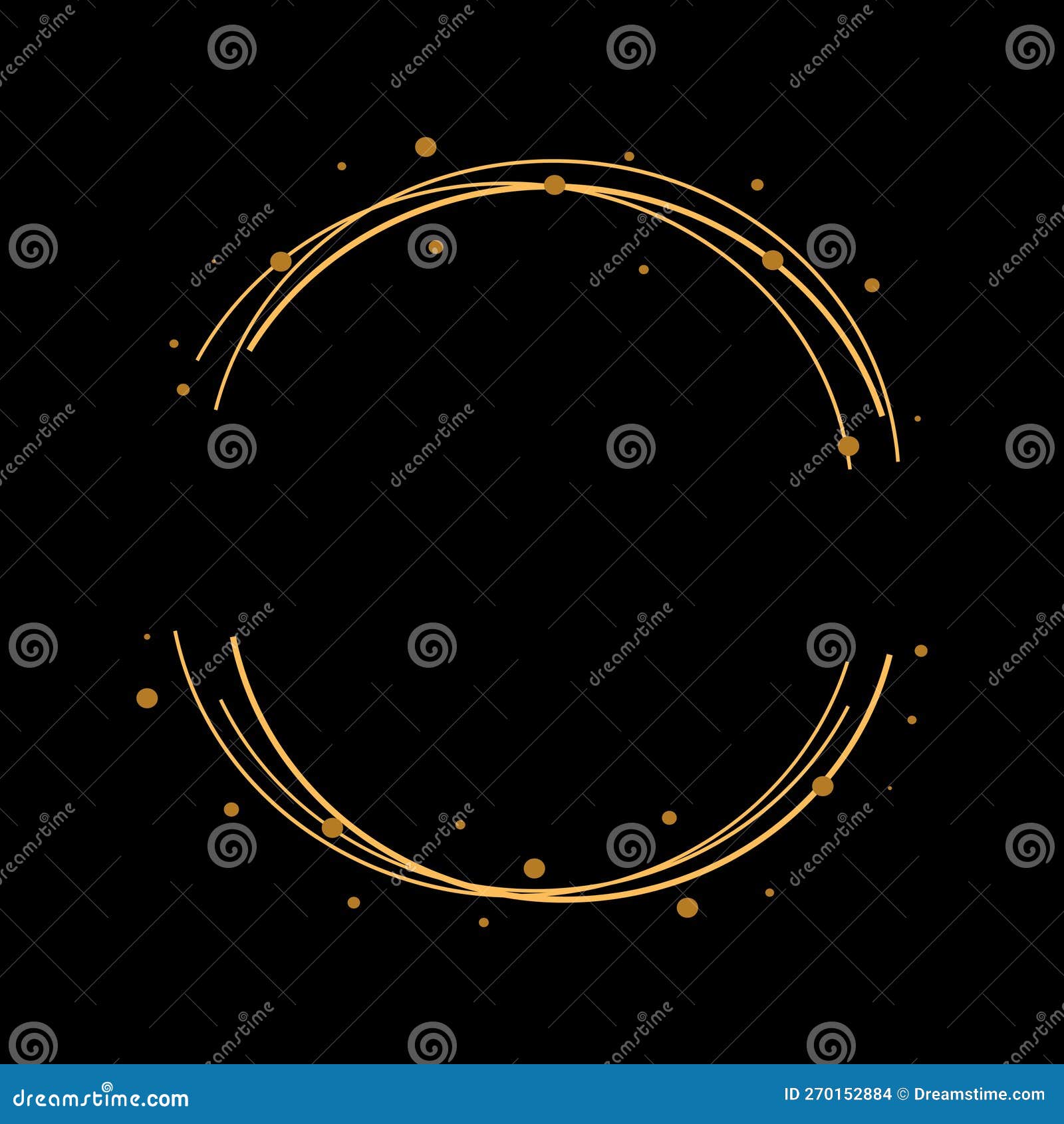 Half gold circle frame stock illustration. Illustration of text - 270152884