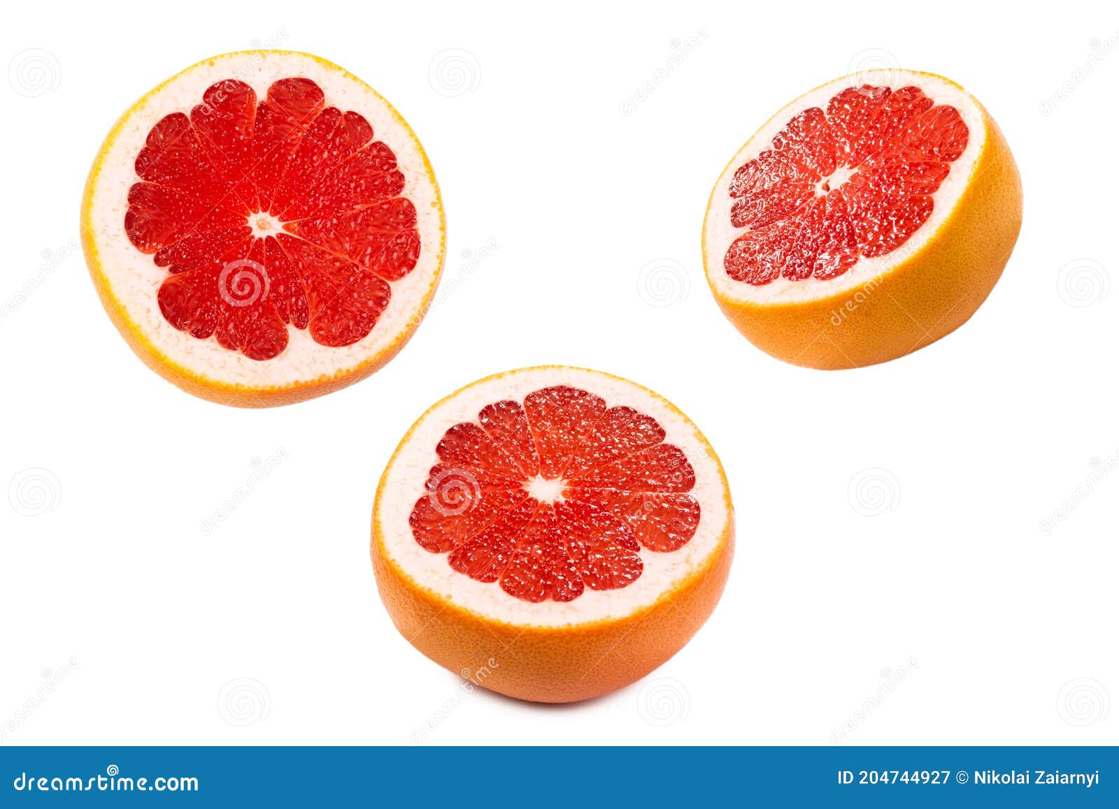 Half Grapefruit Isolated on White Background Stock Image - Image of ...