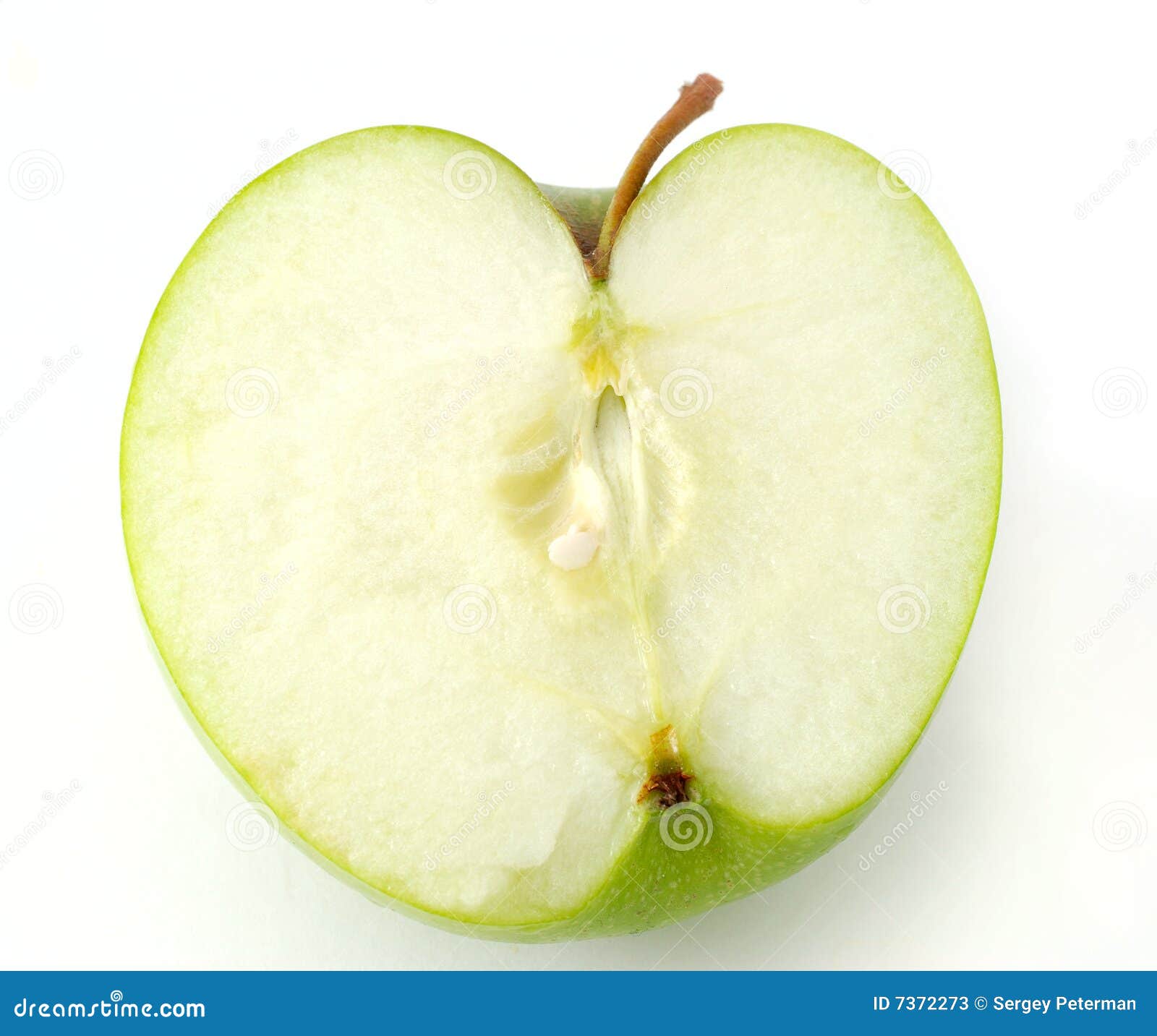 Half green apple stock image. Image of round, health, percent - 7372273