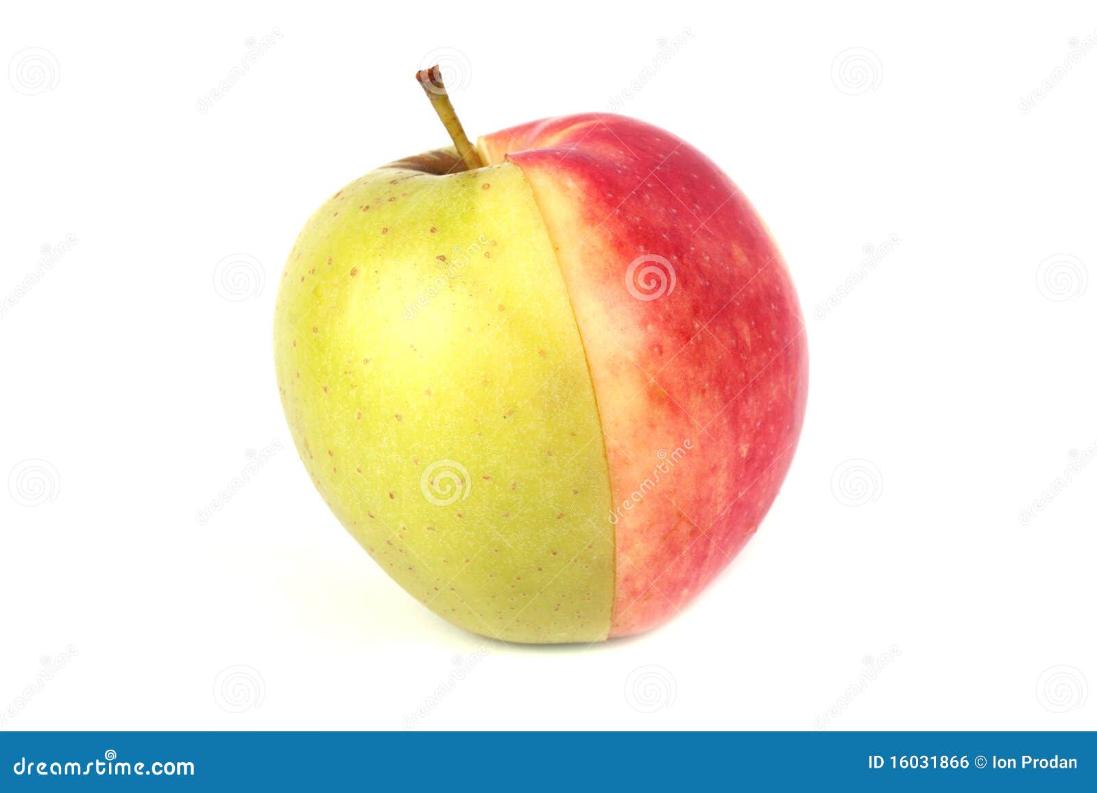 Half Green and Half Red Apple Stock Photo - Image of natural, thirst ...