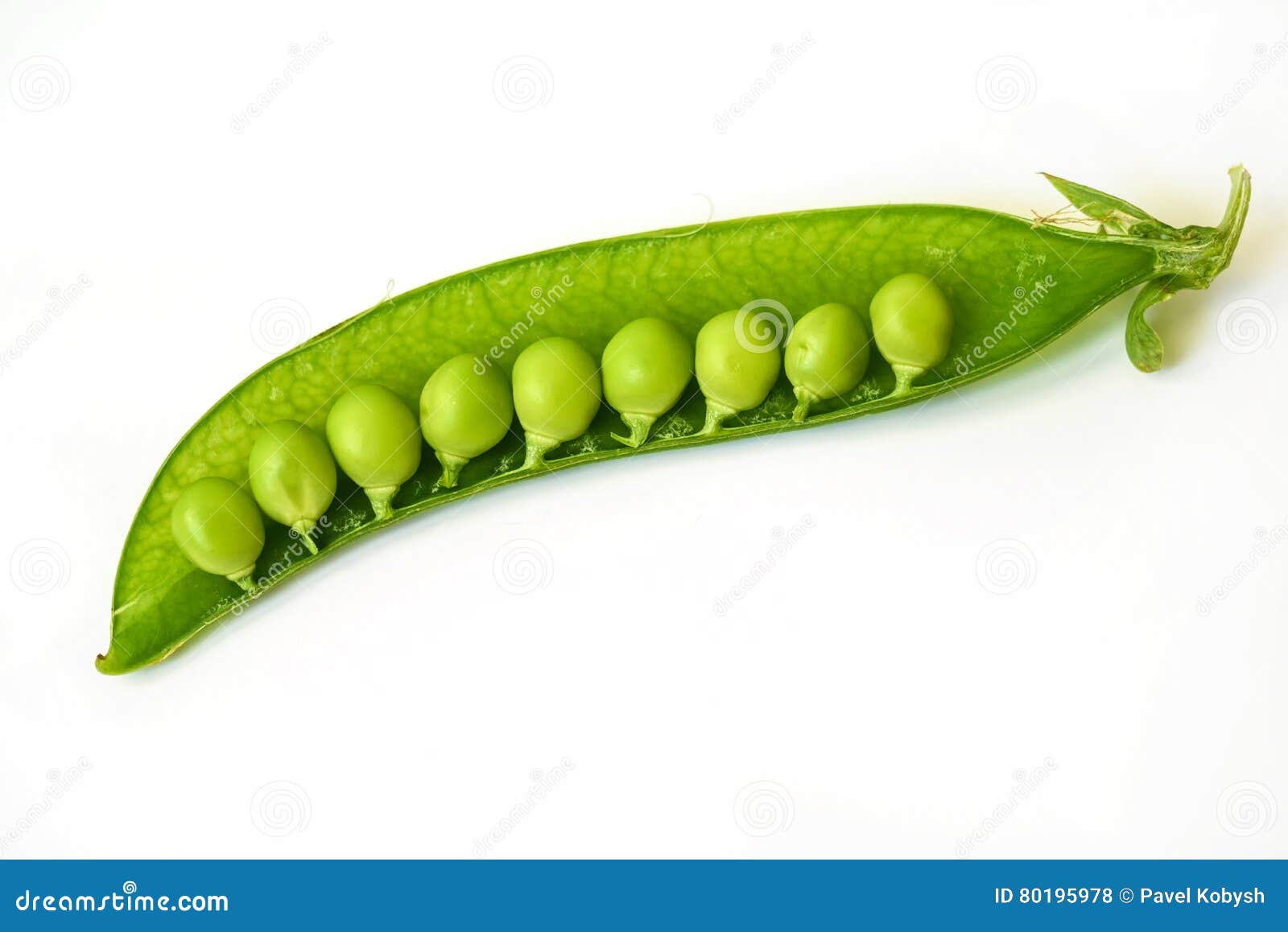 Half Green Peas Isolated on White Background. Stock Photo - Image of ...