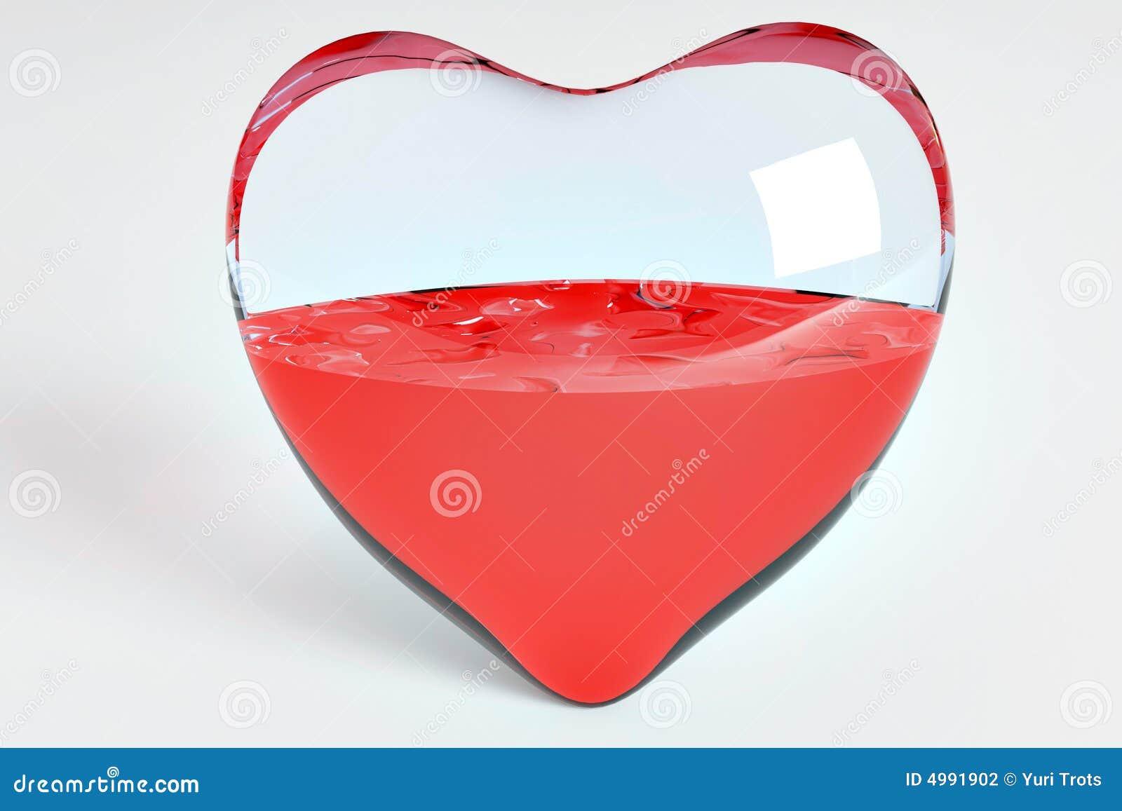 Half hart stock foto. Image of glas, transparant, blauw - 4991902