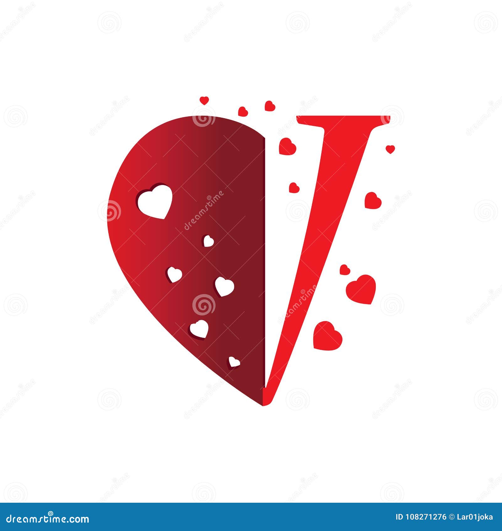 Half heart shape stock vector. Illustration of symbol - 108271276