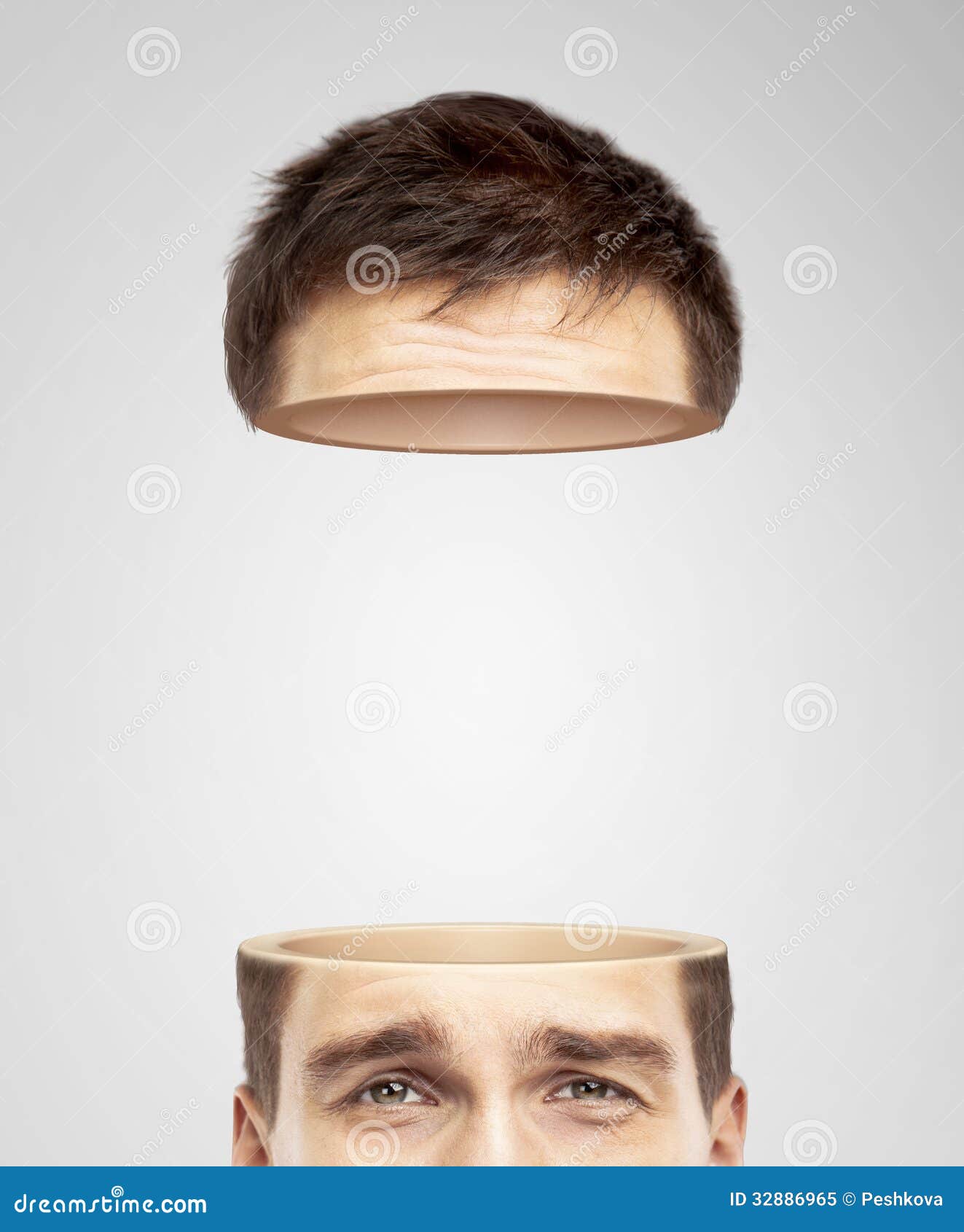 Half hoofd stock afbeelding. Image of persoon, mens, verlichting - 32886965