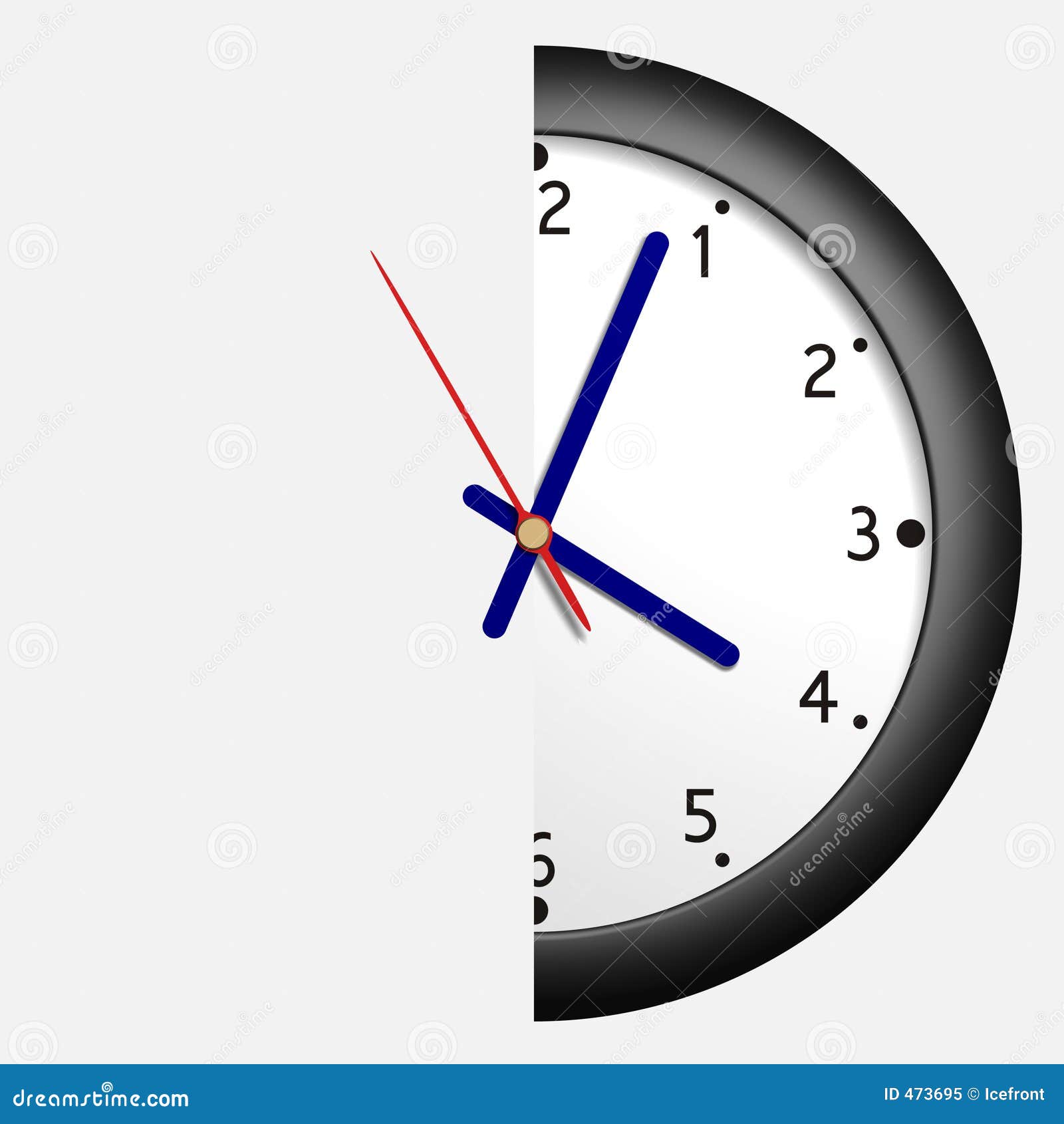 Half hour stock illustration. Illustration of render, minute - 473695