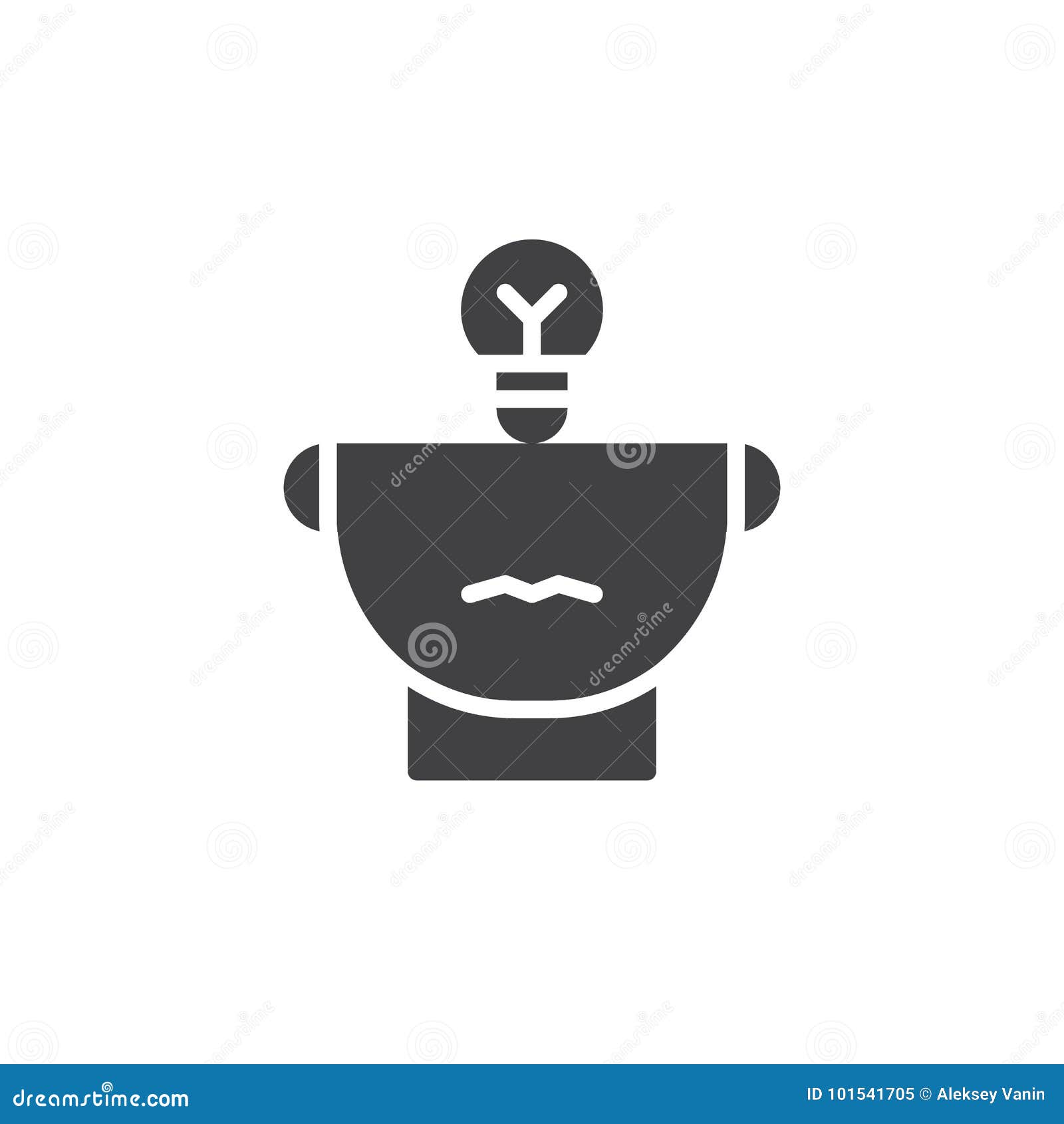 Half of Human Head and Light Bulb Icon Vector Stock Vector ...