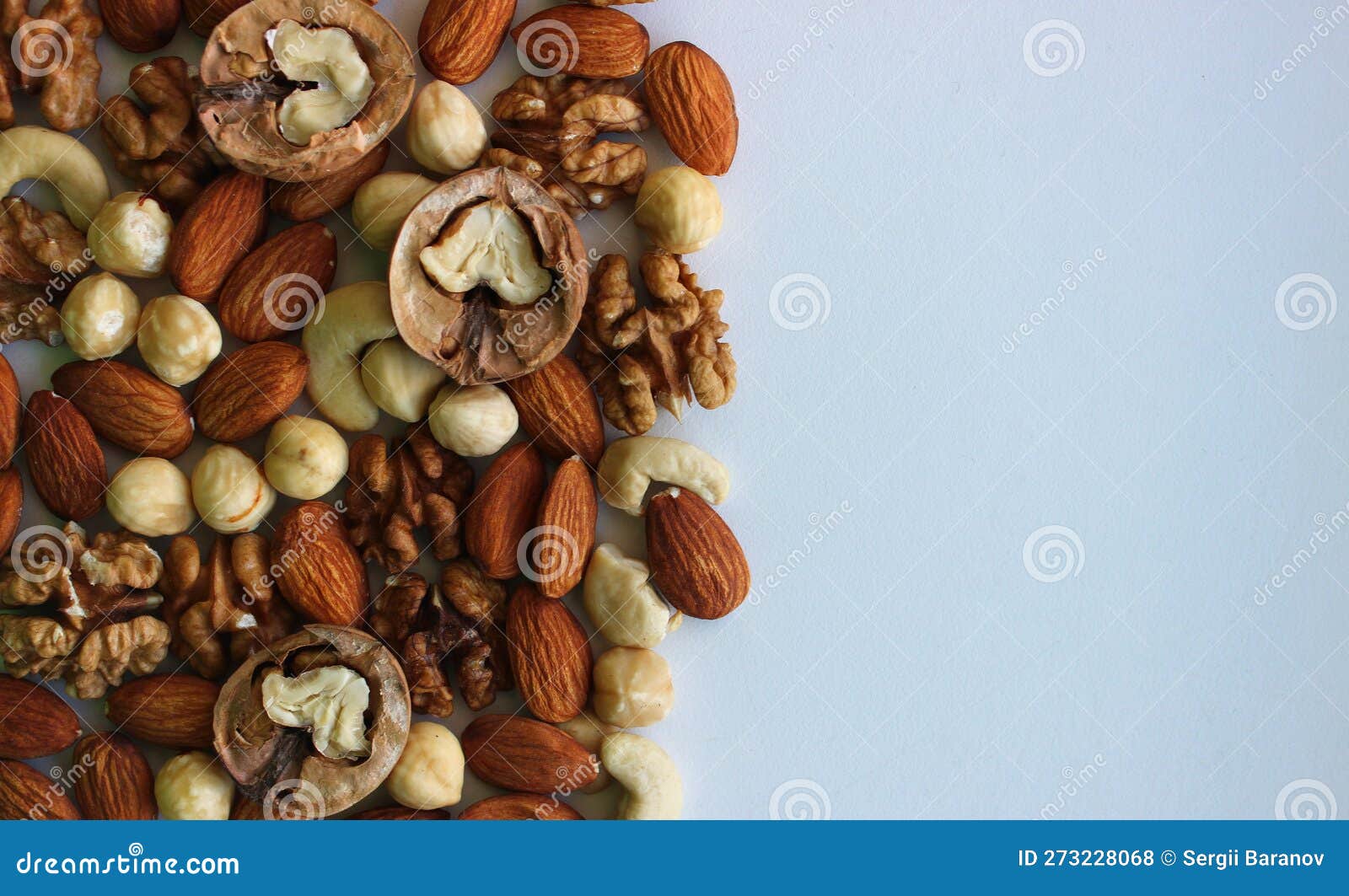 Half of the Image is Hidden by a Mix of Clean Dried Kernels Nuts of ...