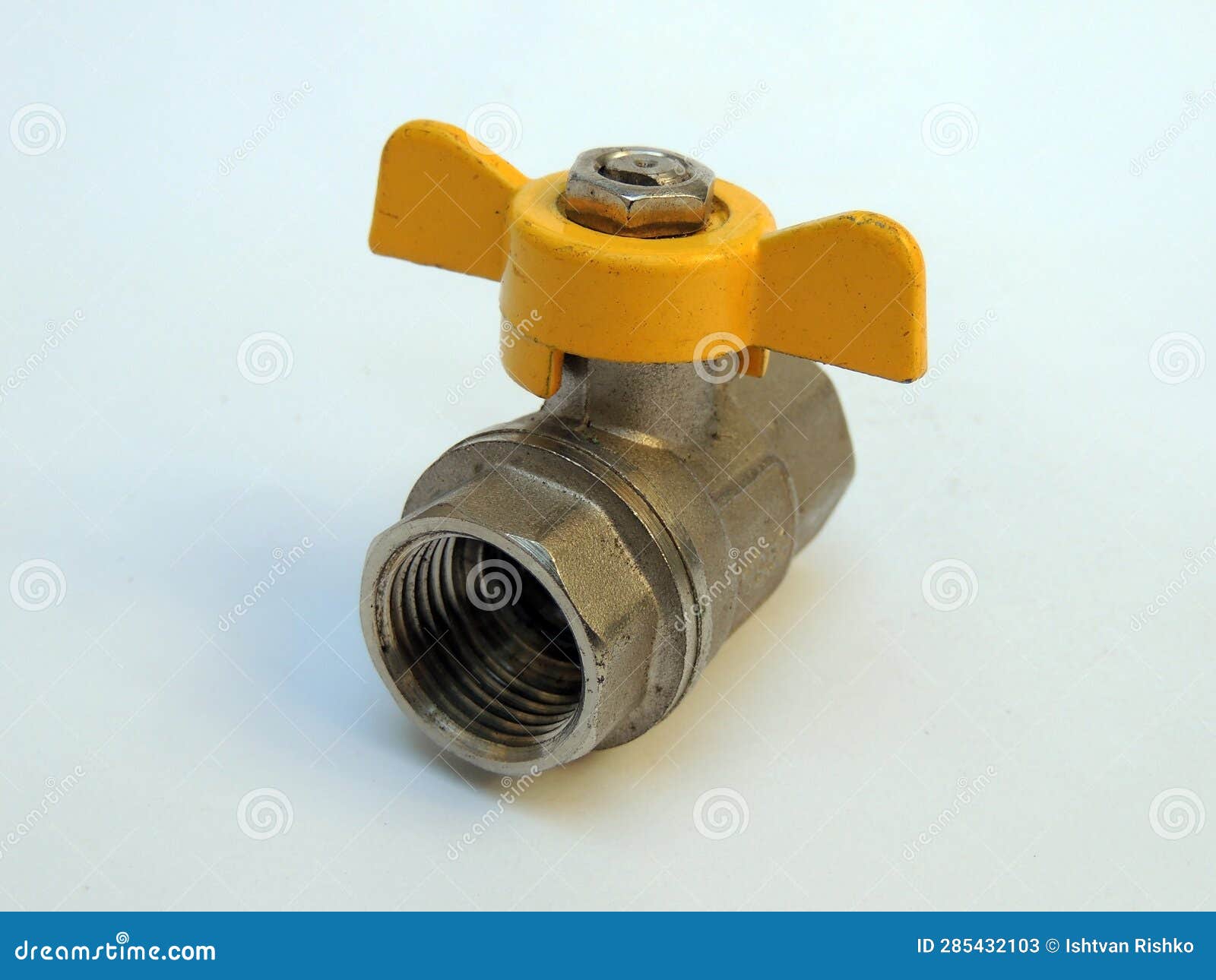 Half Inch Metal Faucet Isolated on White Background Stock Image - Image ...