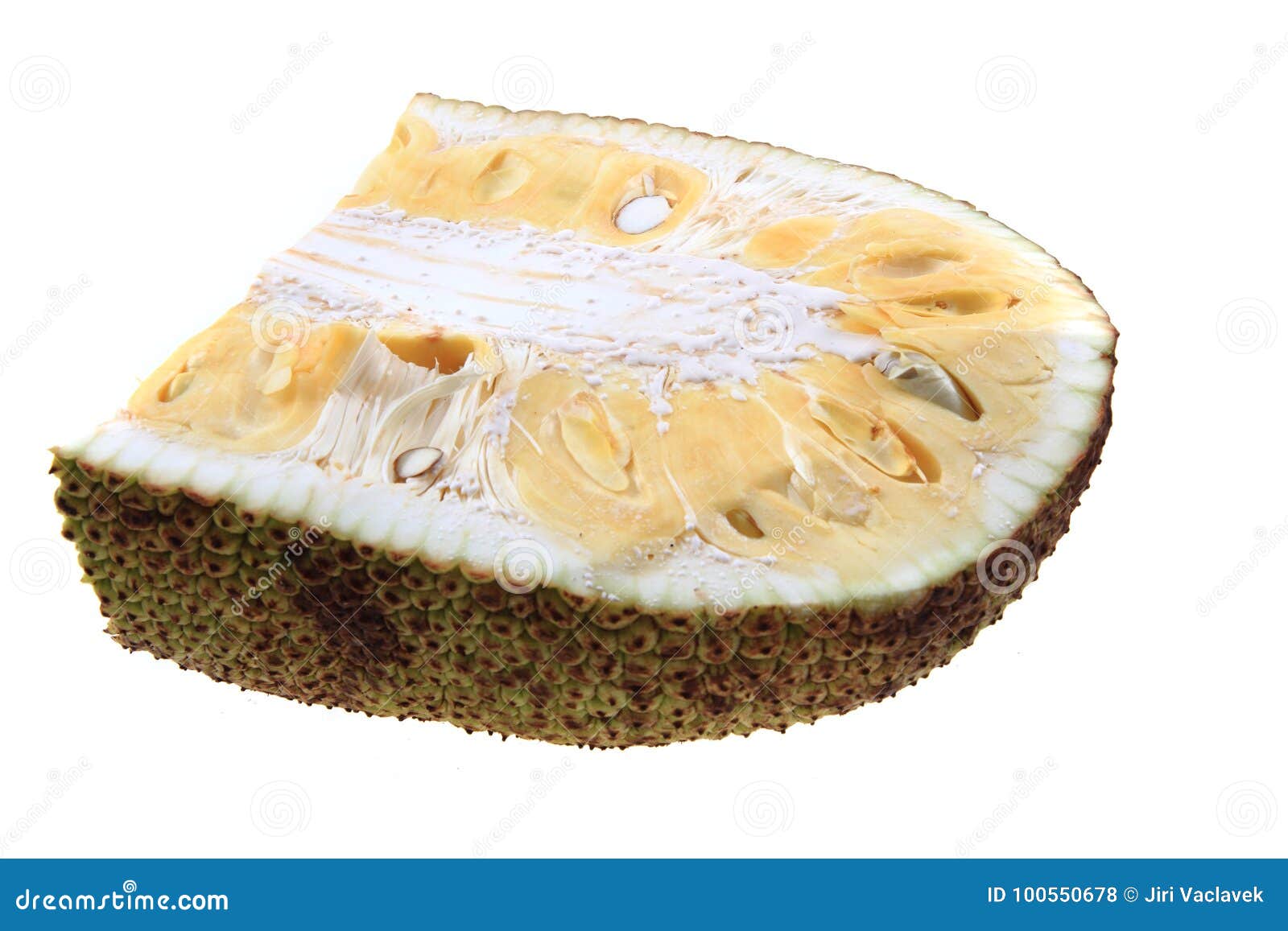 Half of jackfruit isolated stock photo. Image of freshness - 100550678