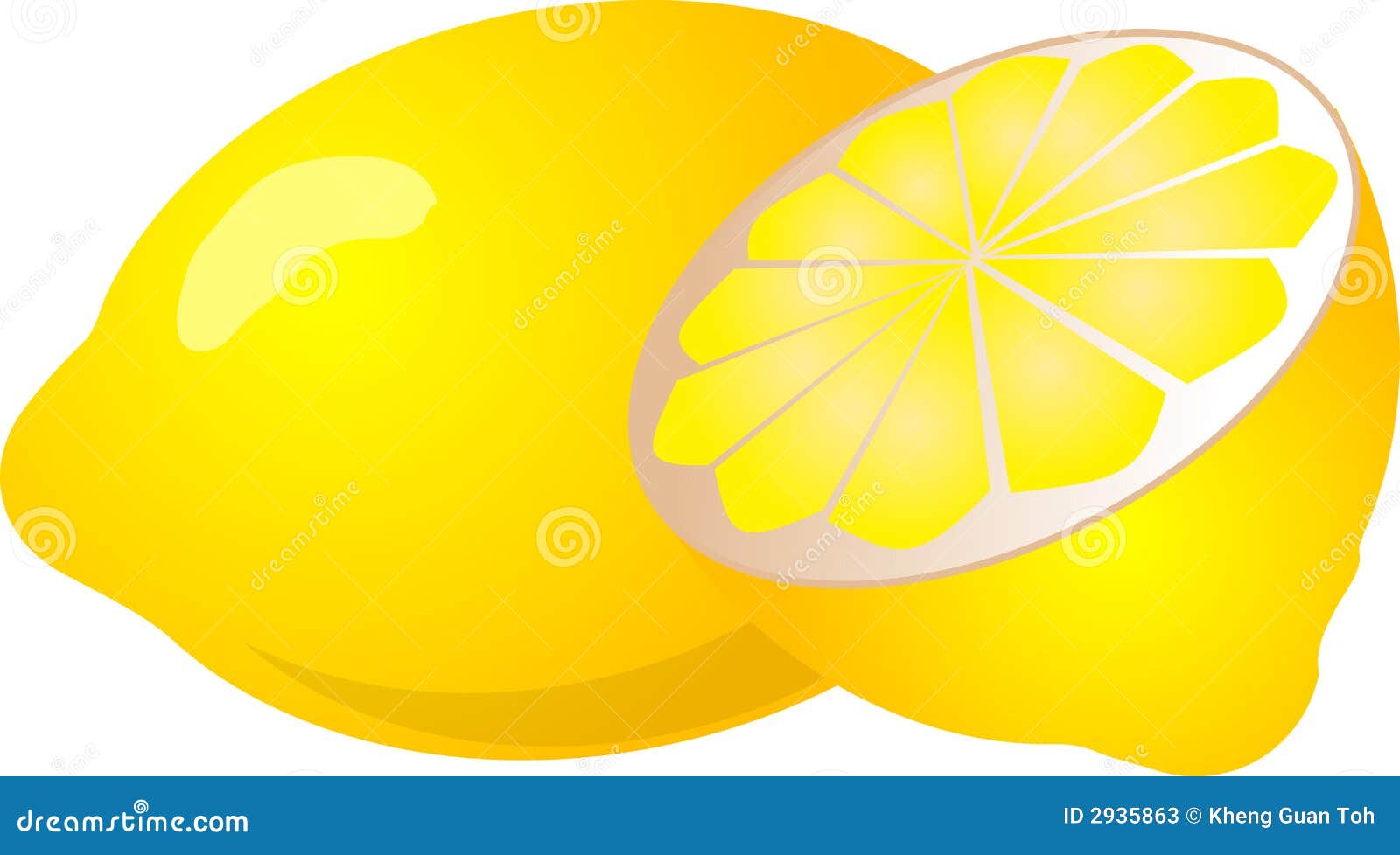 Half lemon stock vector. Illustration of citrus, gradient - 2935863