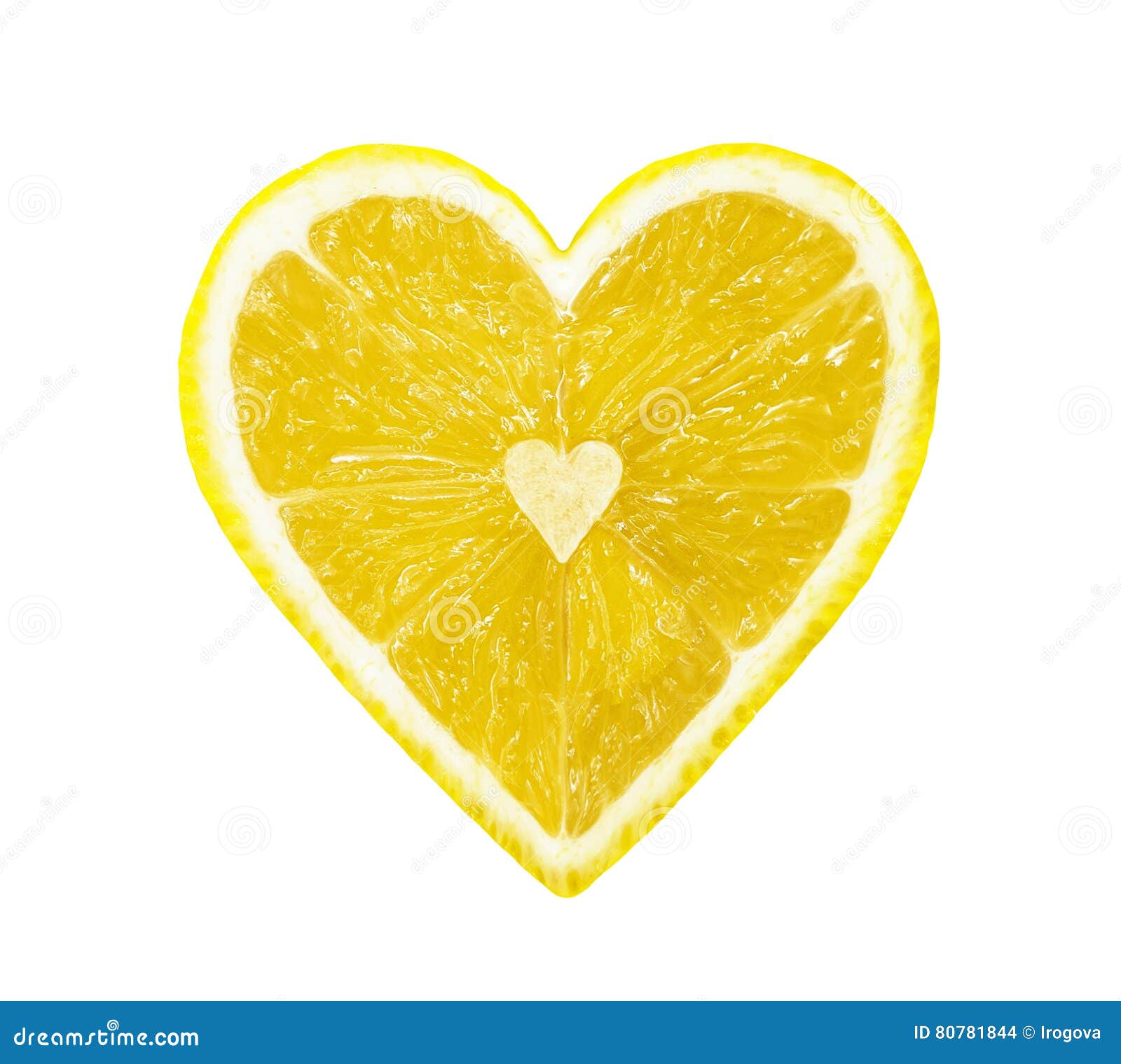 The Half of the Lemon in the Form of Heart Stock Photo - Image of ...