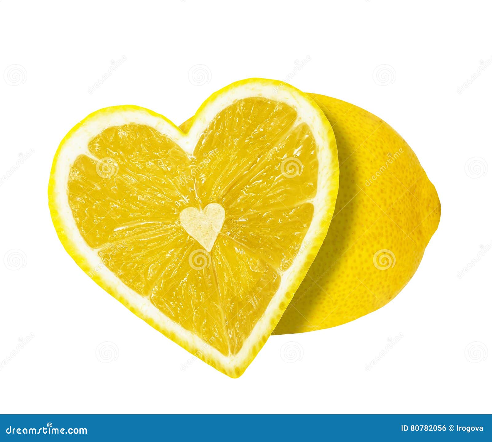 The Half of the Lemon in the Form of Heart Stock Photo - Image of ...