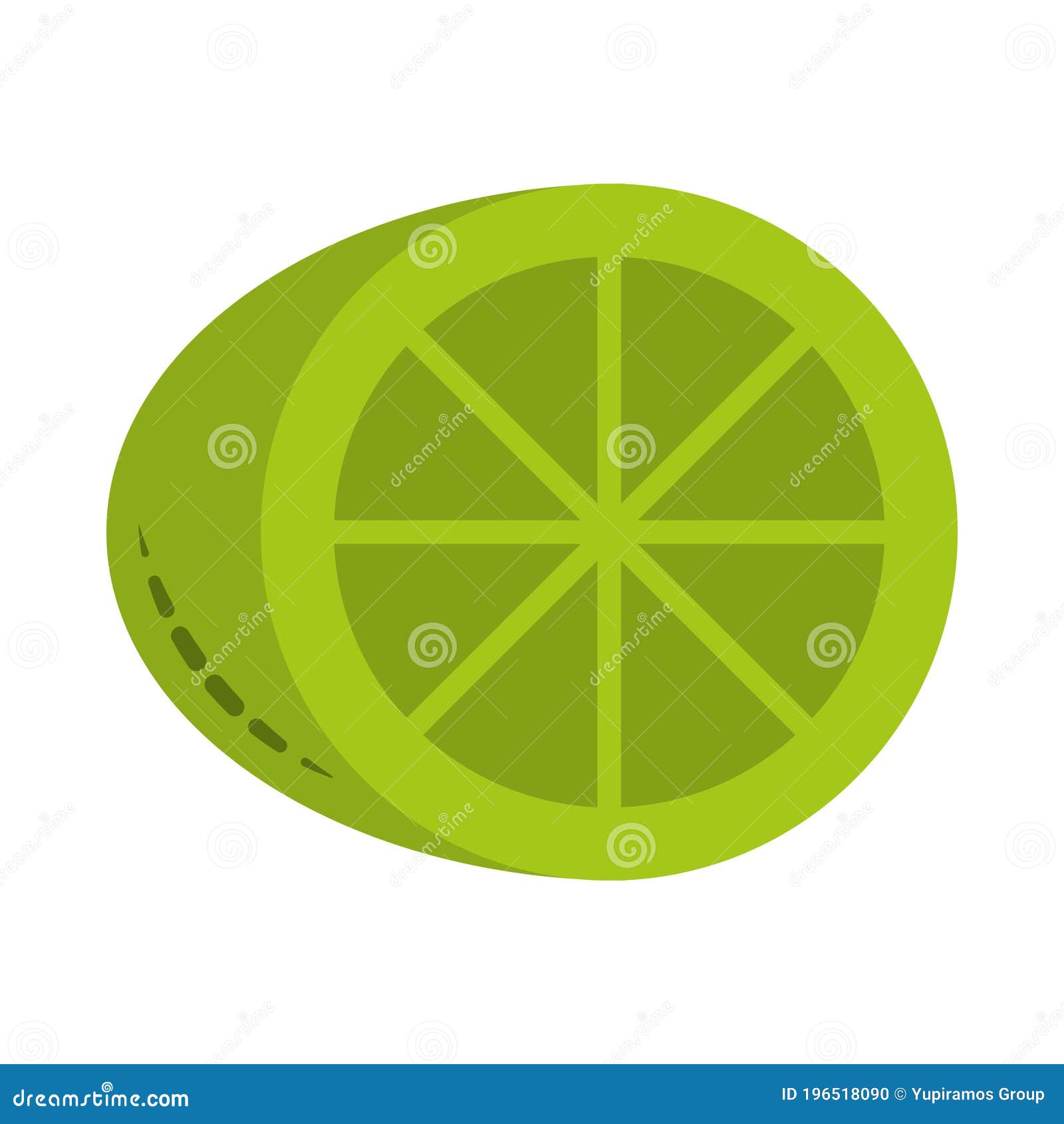 Half Lemon Fruit Citrus Icon Flat Style Stock Vector - Illustration of ...
