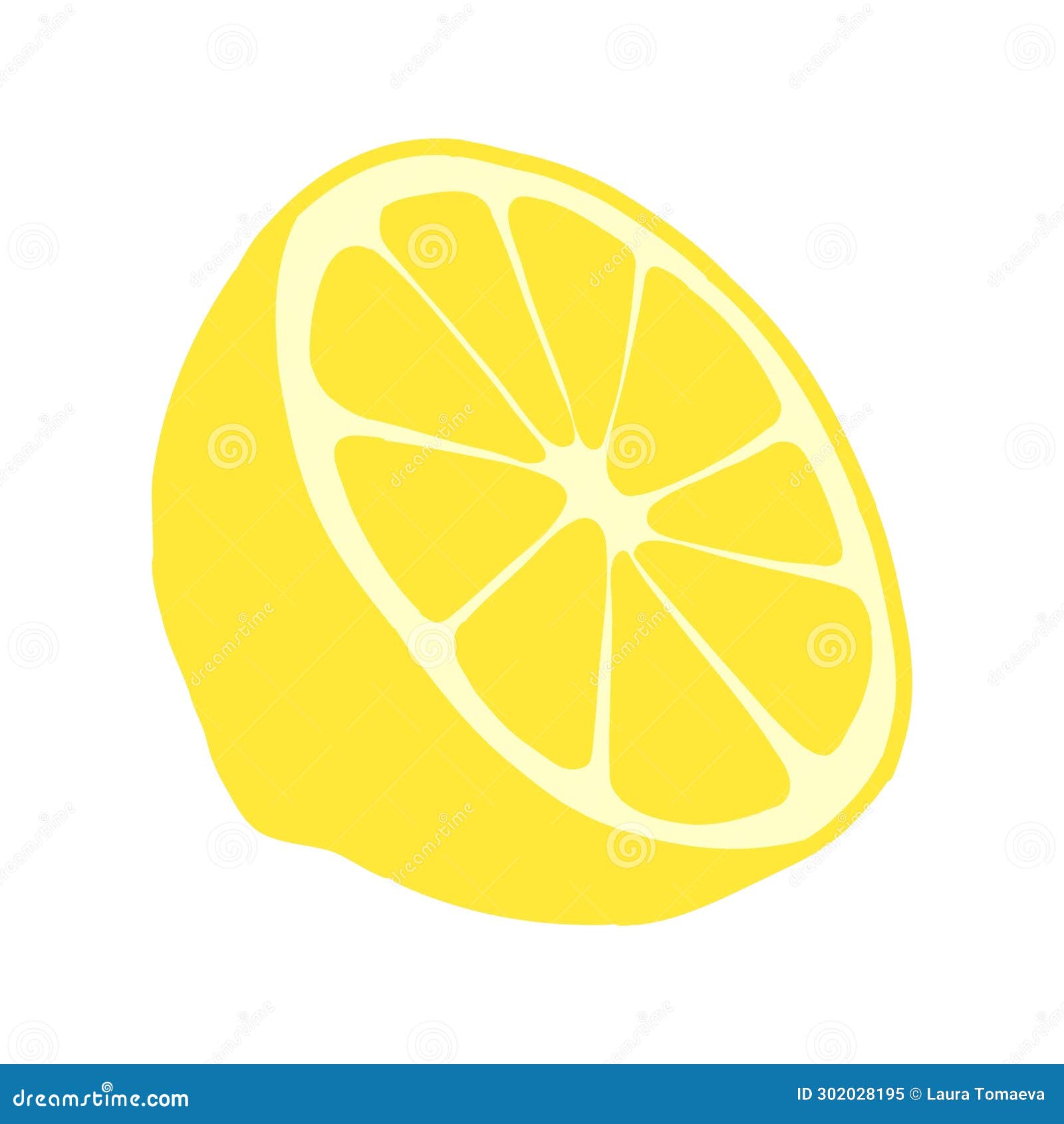 Half Lemon Icon Vector Illustration Isolated on White Background ...