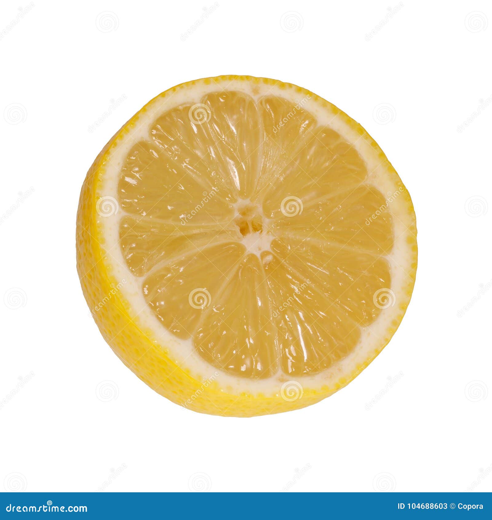 Half of Lemon on a White Background Stock Image - Image of yellow ...