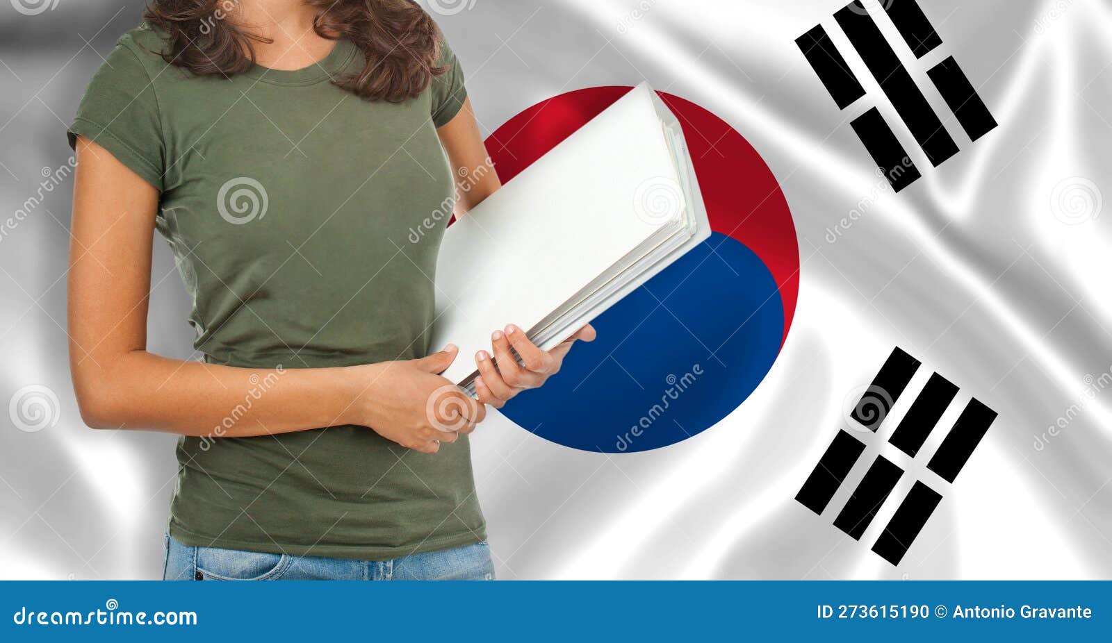 Half-length Portrait of a Female Student with a Folder. Foreign ...