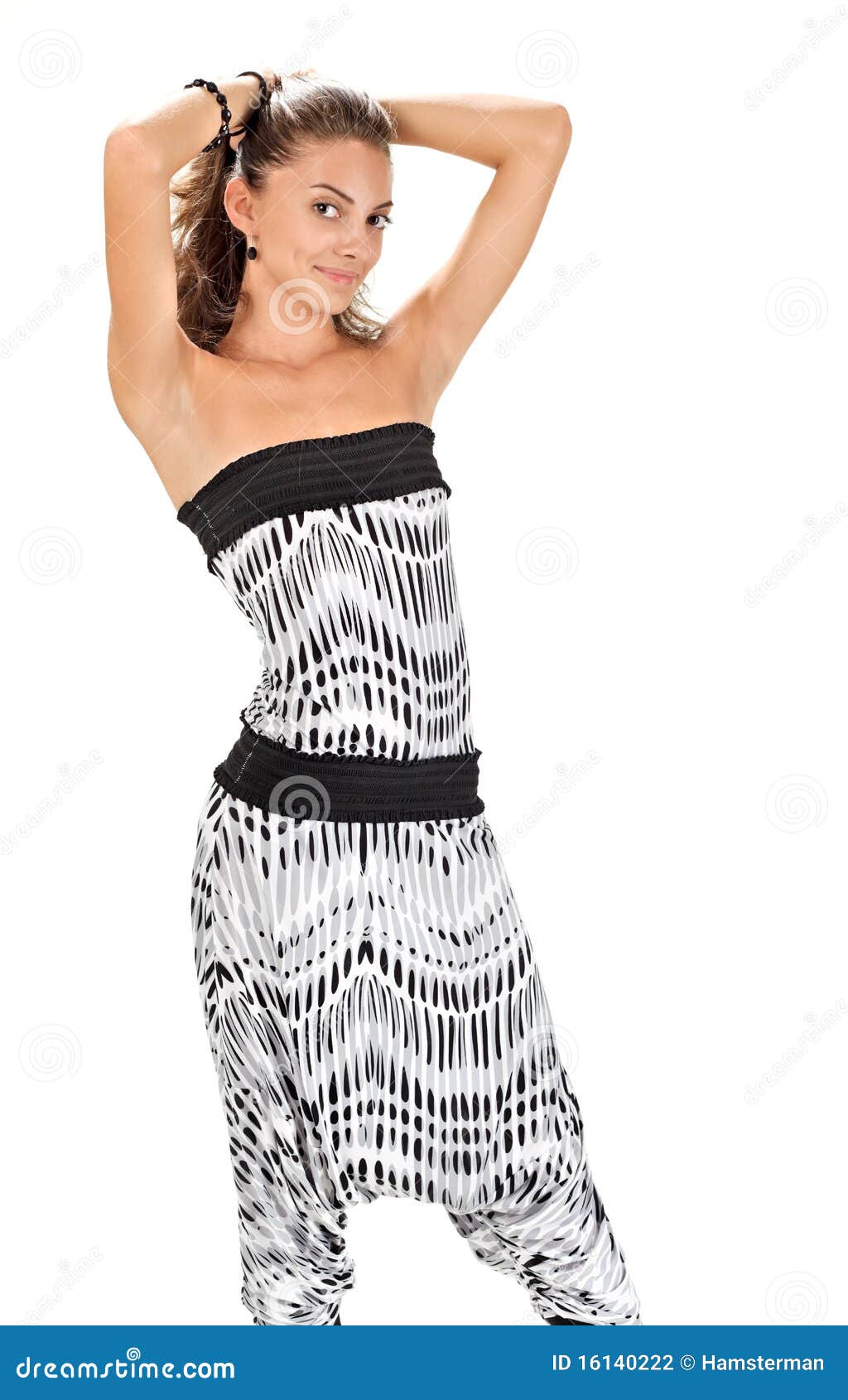 Half-length Studio Portrait of Young Pretty Lady Stock Photo - Image of ...