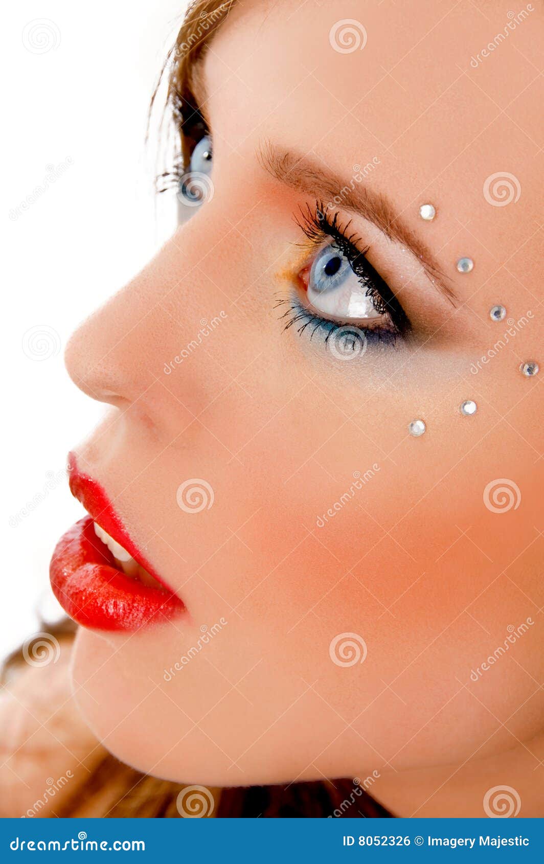 Half Length View of Model Looking Up Stock Photo - Image of adult ...