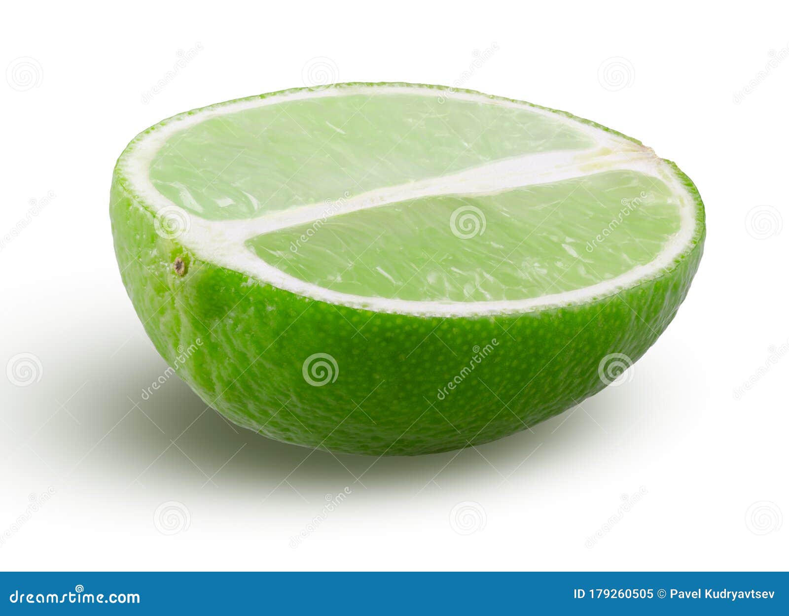 Half a Lime on White Background. Perfectly Retouched Sliced Lime ...
