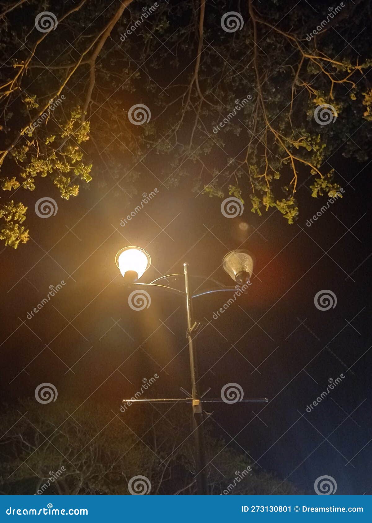 A Half-lit Lantern with a Powerful Light Stock Image - Image of ...