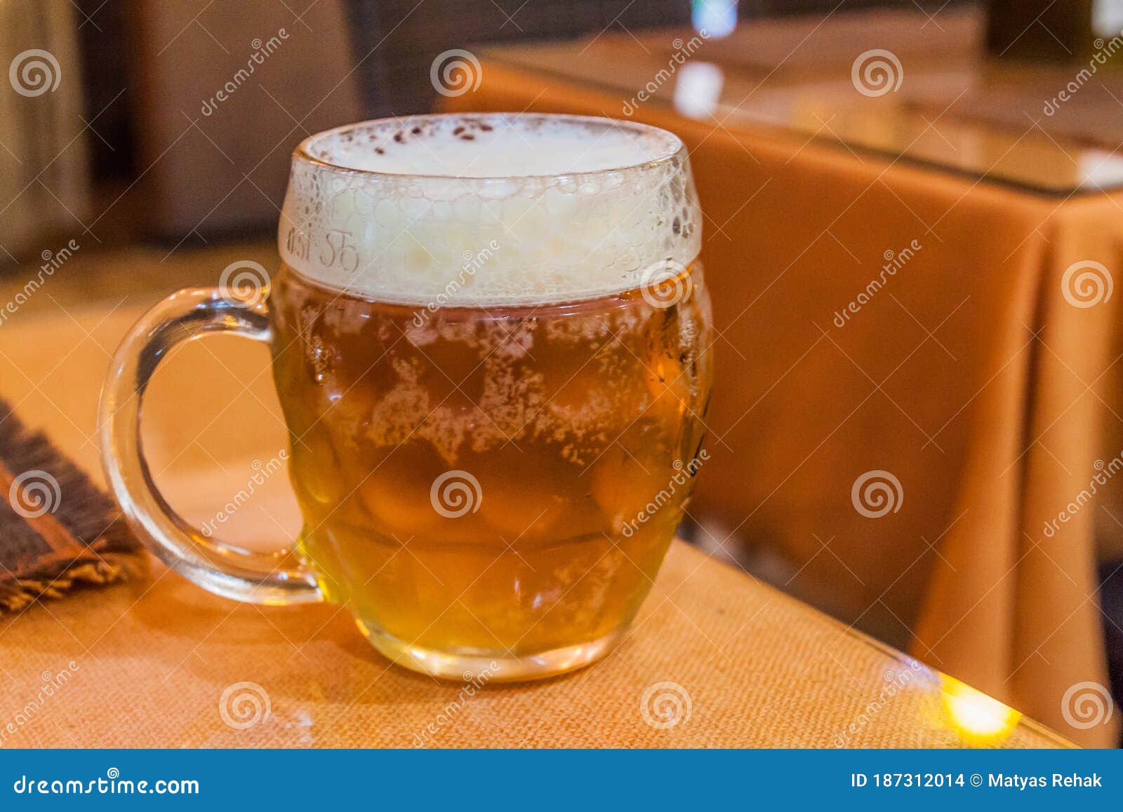 Half liter glass of a be stock photo. Image of liter - 187312014